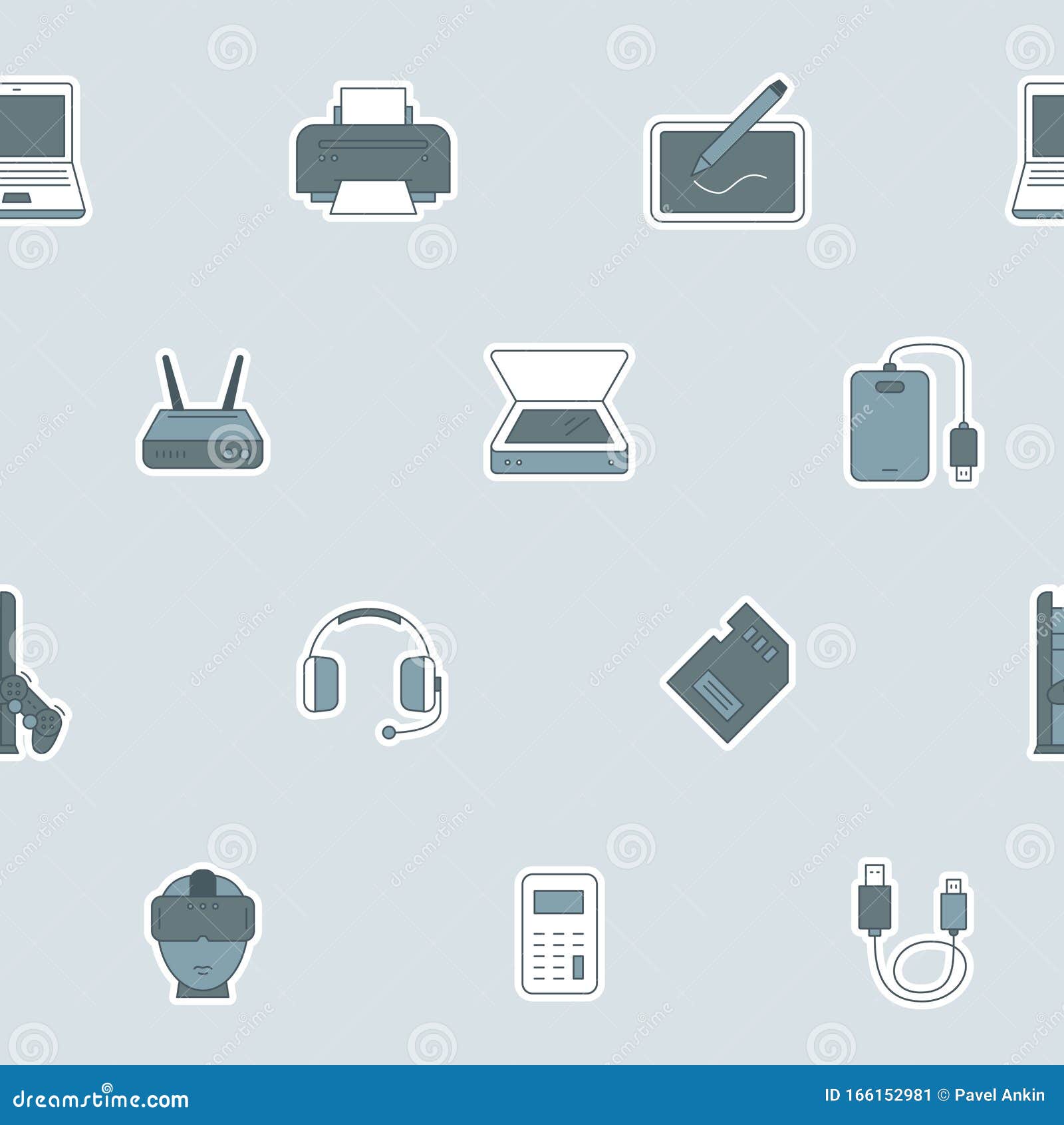 Electronic Devices Background 04 Stock Vector - Illustration of monitor ...