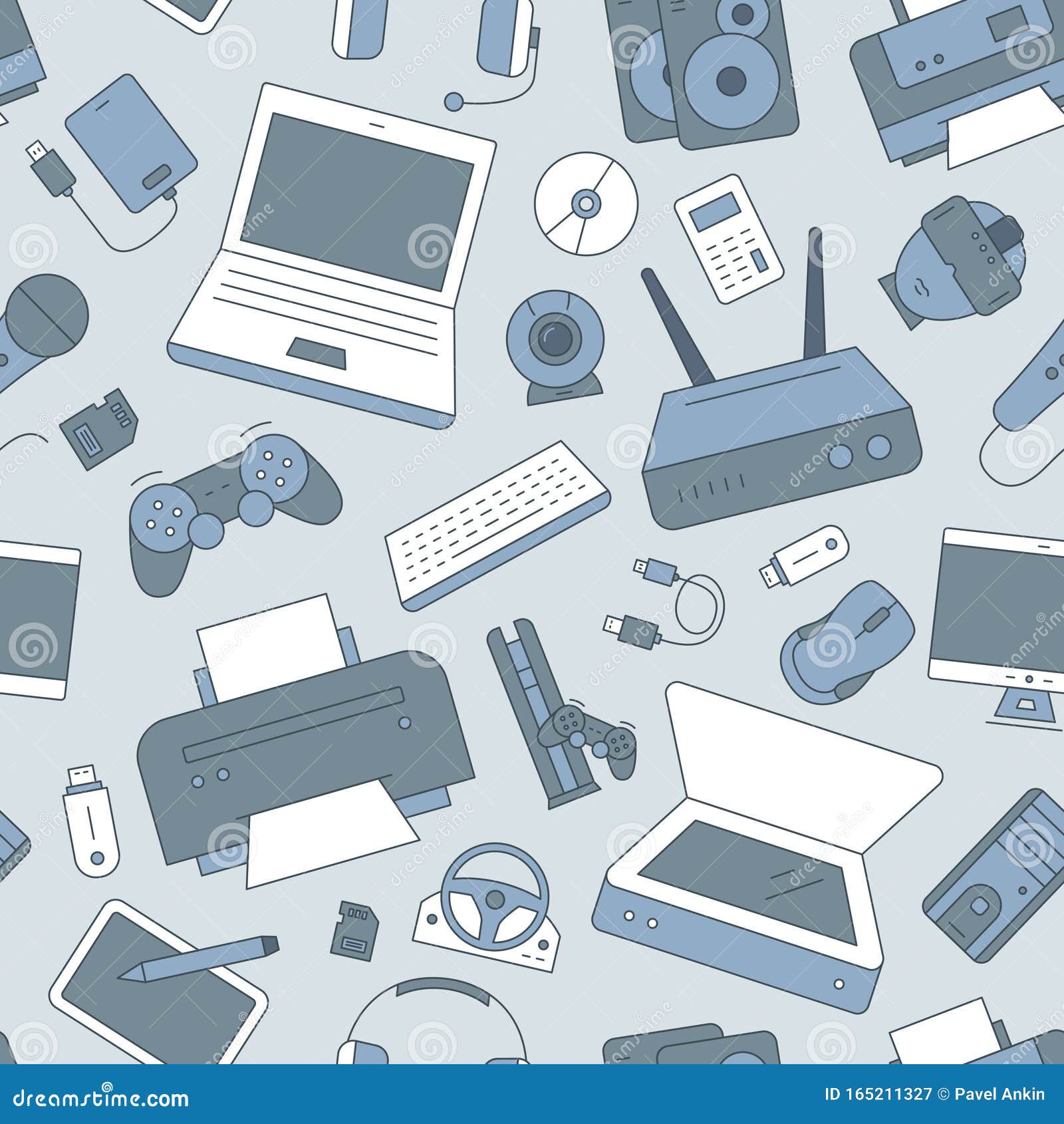 Electronic Devices Background 01 Stock Vector - Illustration of color ...