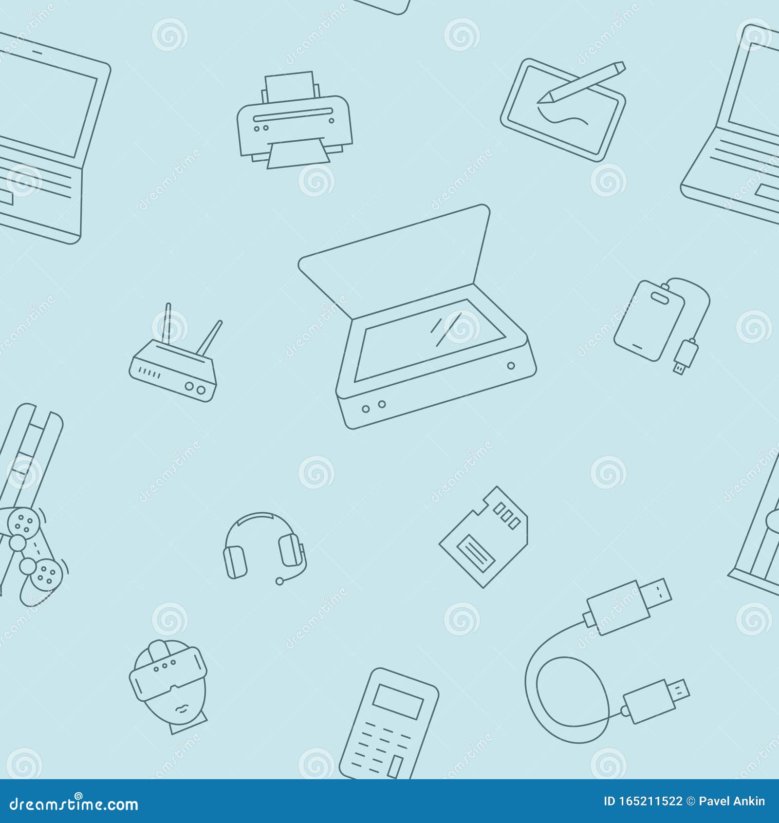 Electronic Devices Background 10 Stock Vector - Illustration of device ...