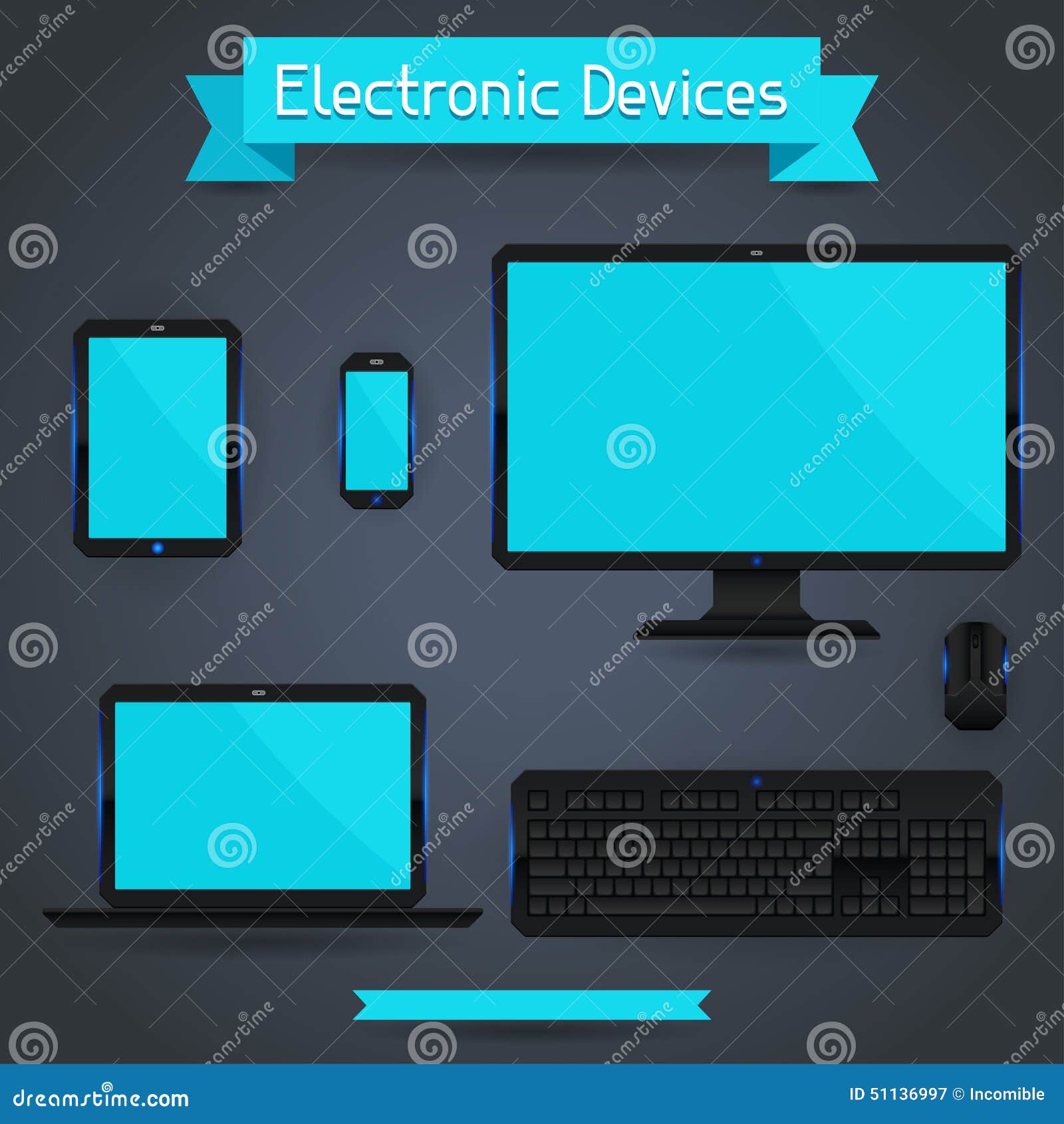 Electronic Devices - Computer, Laptop, Tablet and Stock Vector ...