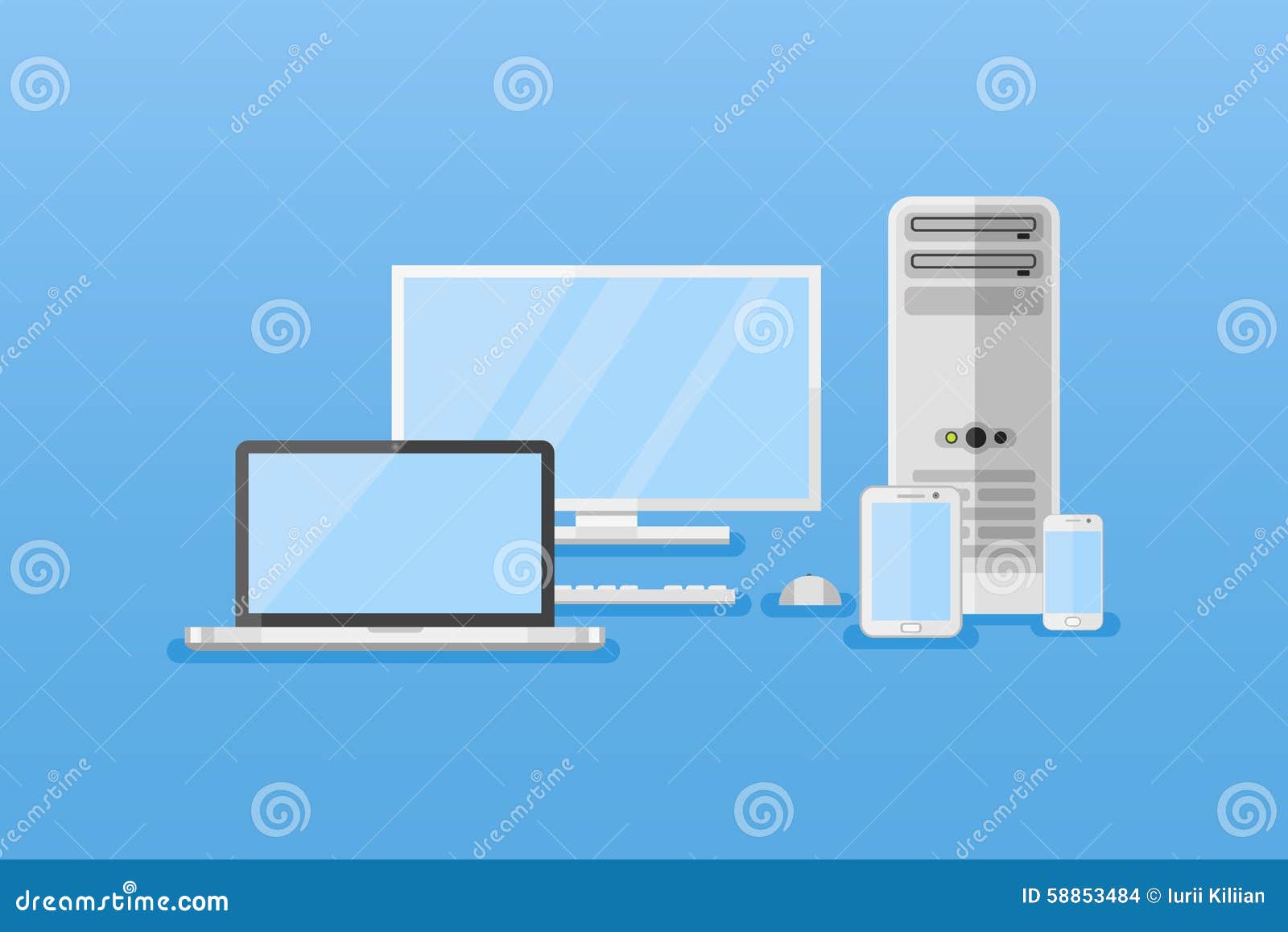 Electronic Devices Horizontal Banners. Computer, Tablet Pc, Laptop ...