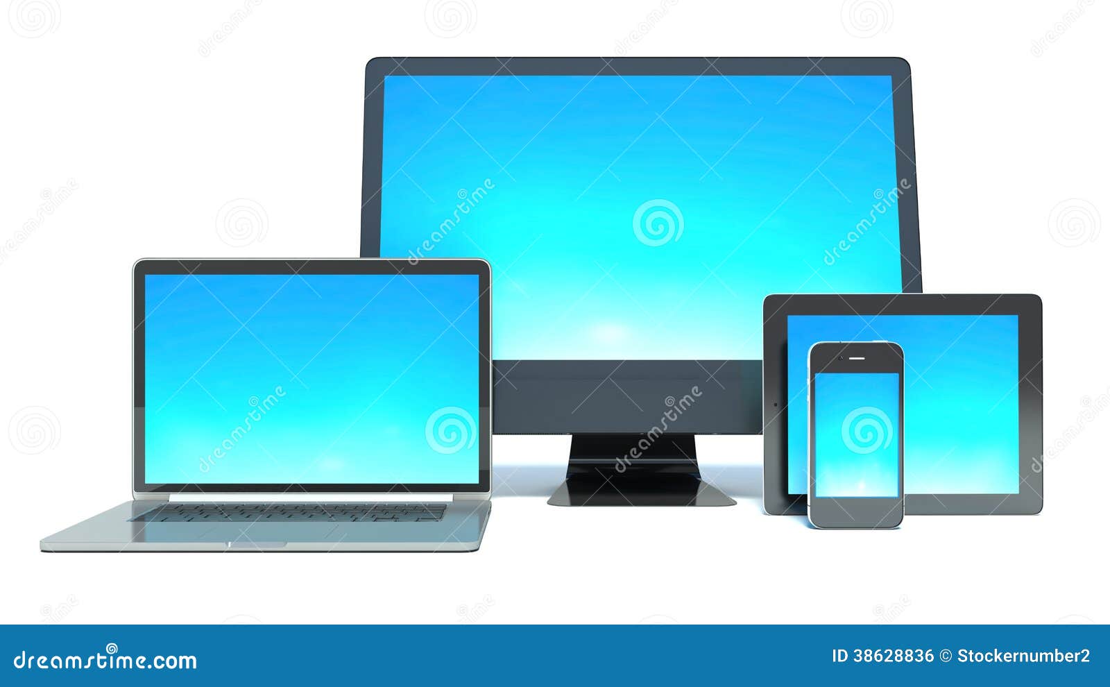 Electronic devices stock illustration. Illustration of medium - 38628836