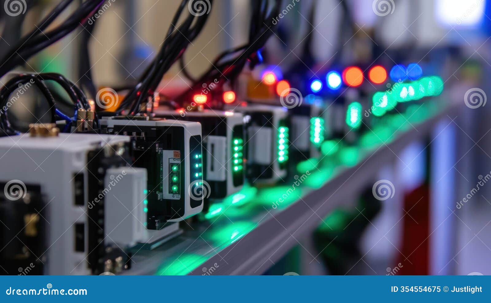 Electronic Devices Manufacturing Process Showing Connected Components ...