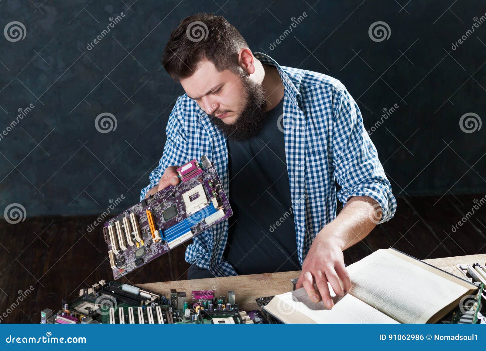 Electronic Devices Repairing and Diagnostic Techs Stock Photo - Image ...