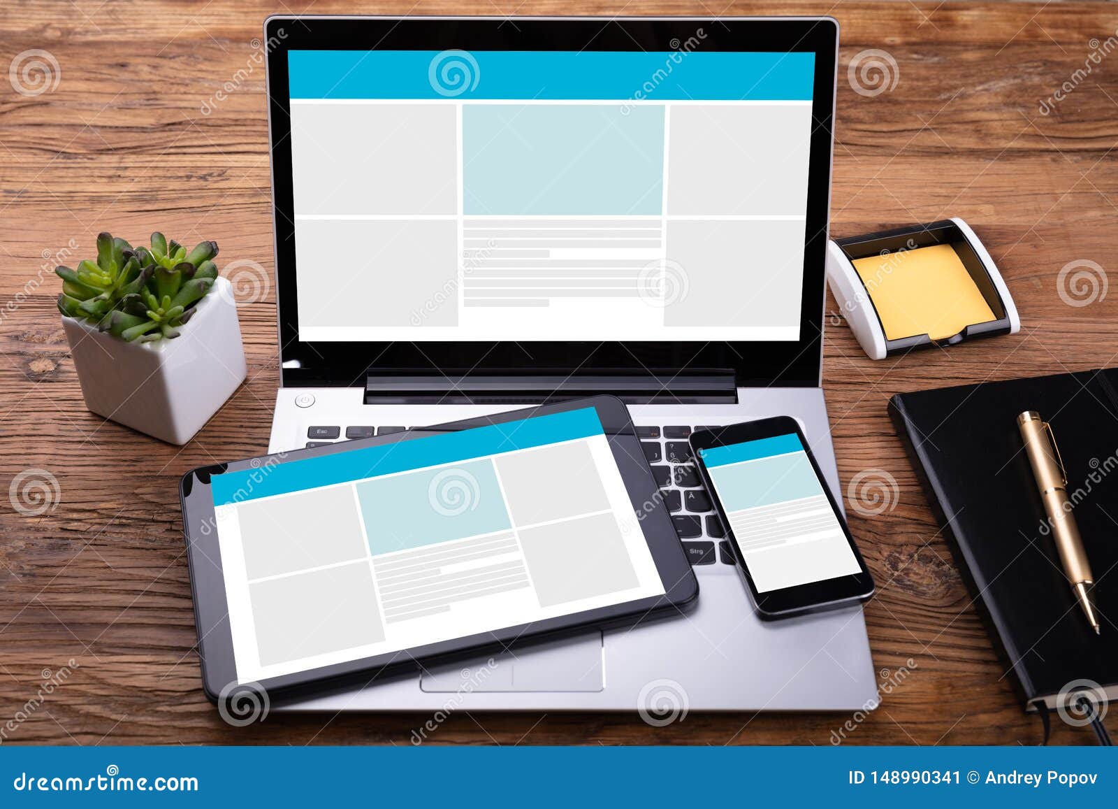 Electronic Devices with Screen Stock Image - Image of gadget, note ...