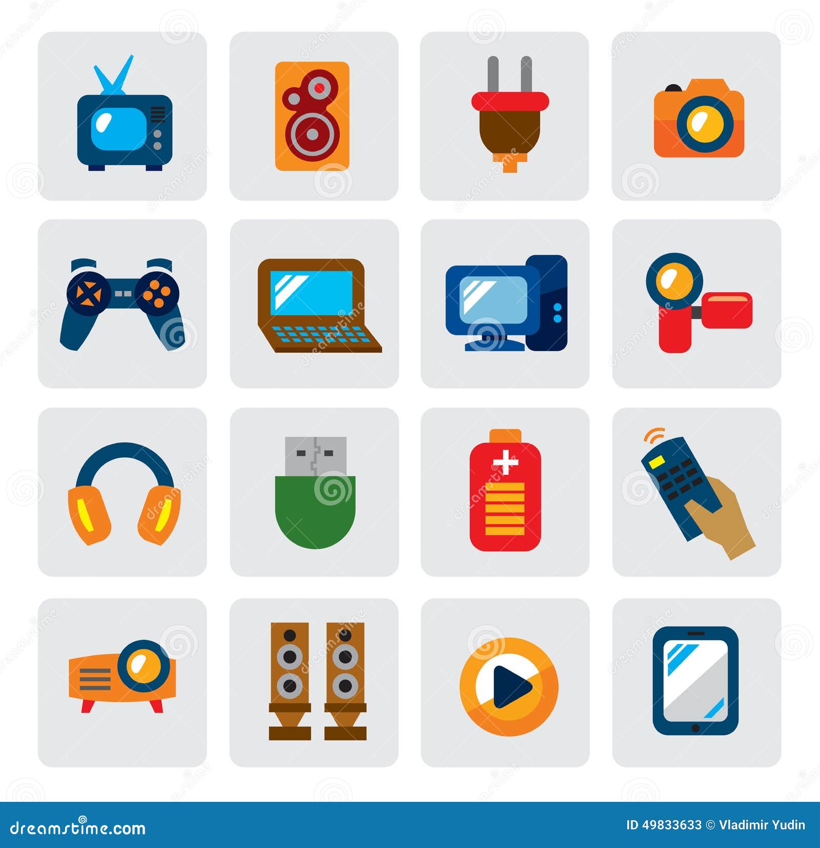 Electronic devices stock vector. Illustration of graphic - 49833633