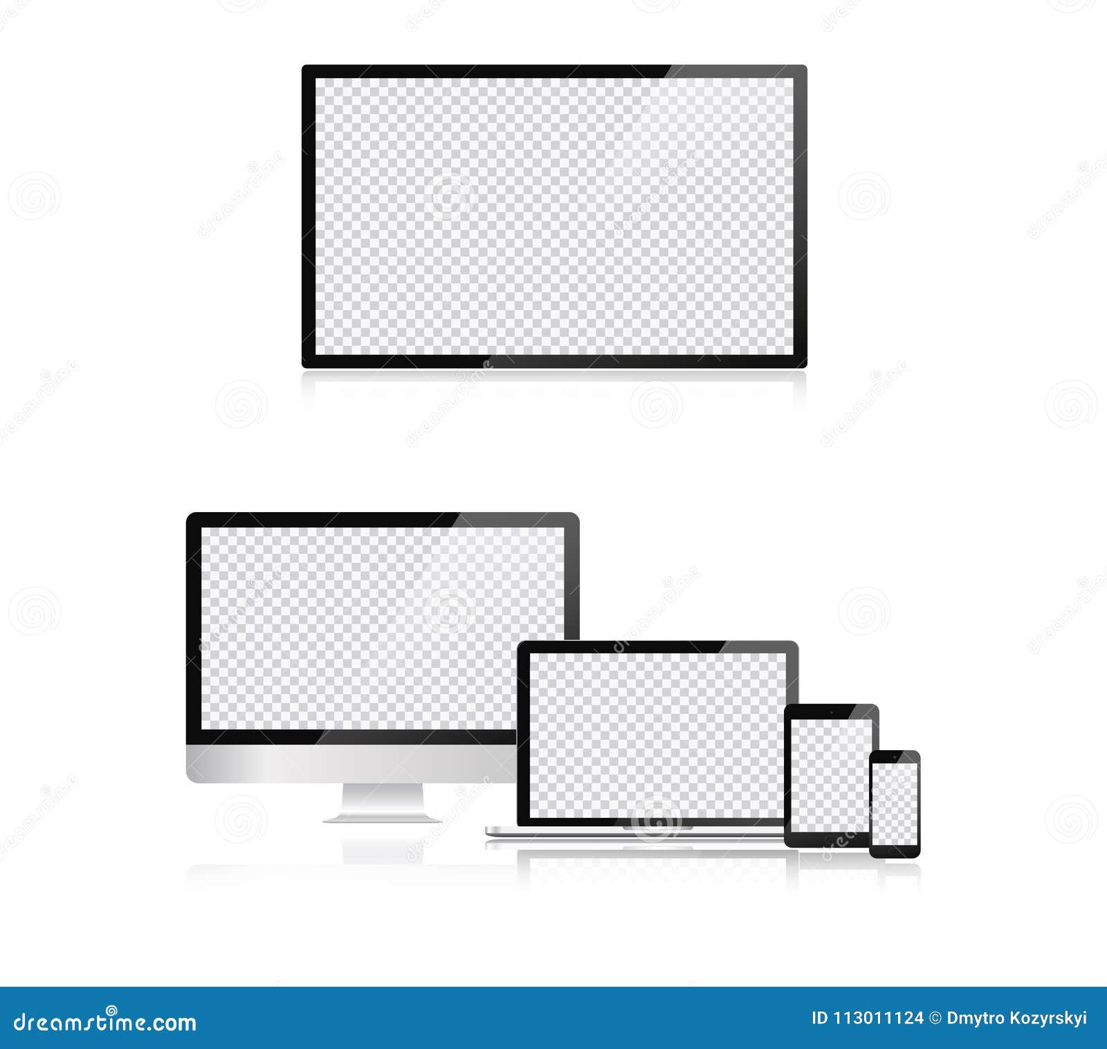 Electronic Devices, Web Design Vector Template with Laptop, Tablet ...