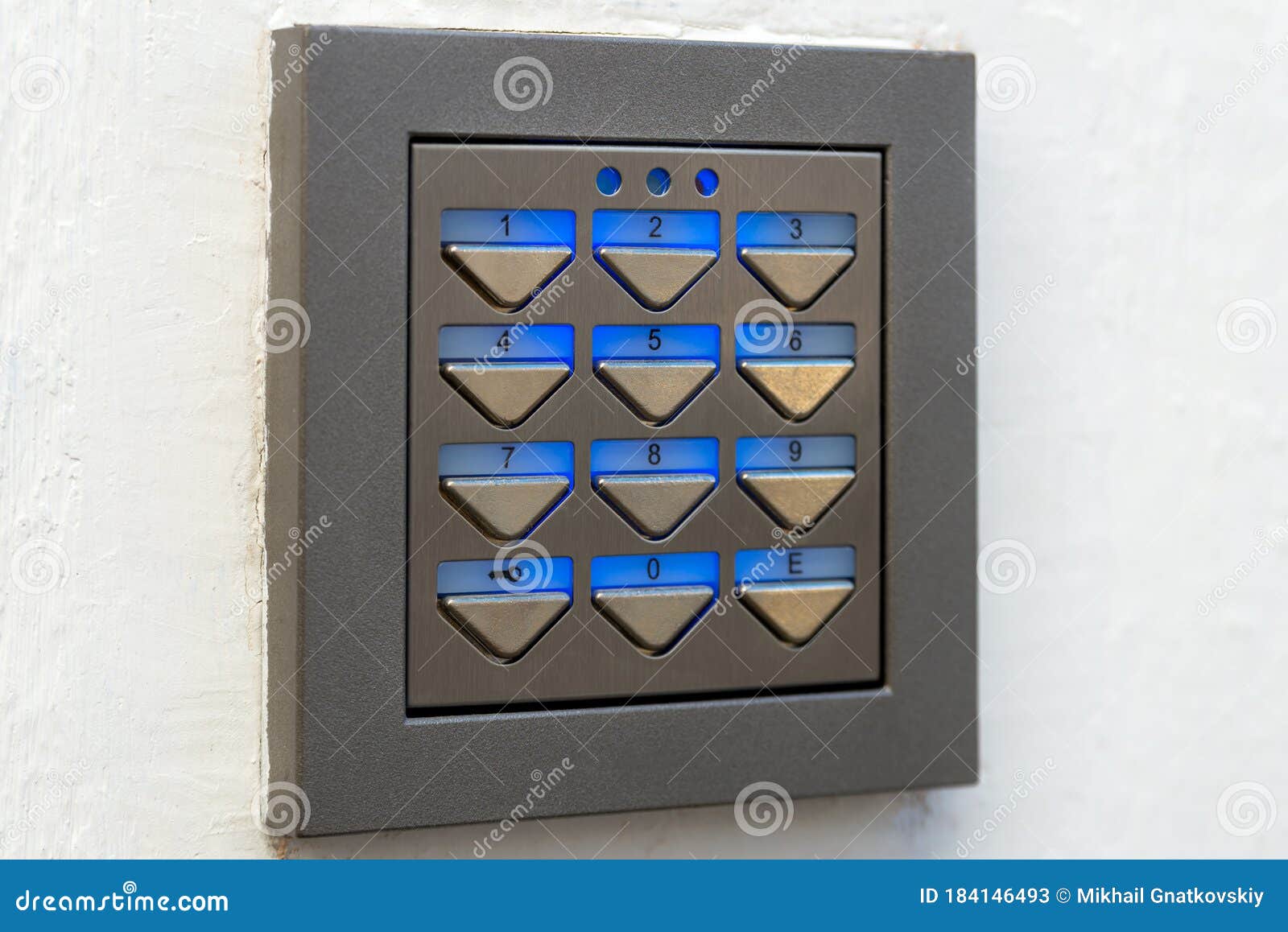 Electronic Digital Access Device with Push Number Buttons and Blue ...