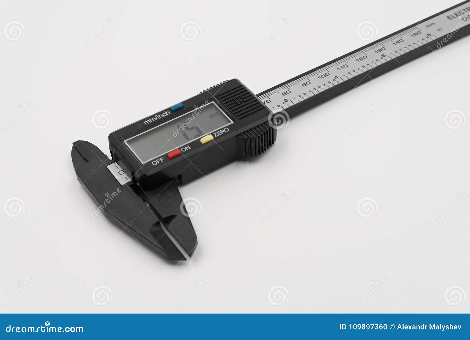 Electronic Digital Caliper. Stock Photo - Image of scale, inch: 109897360