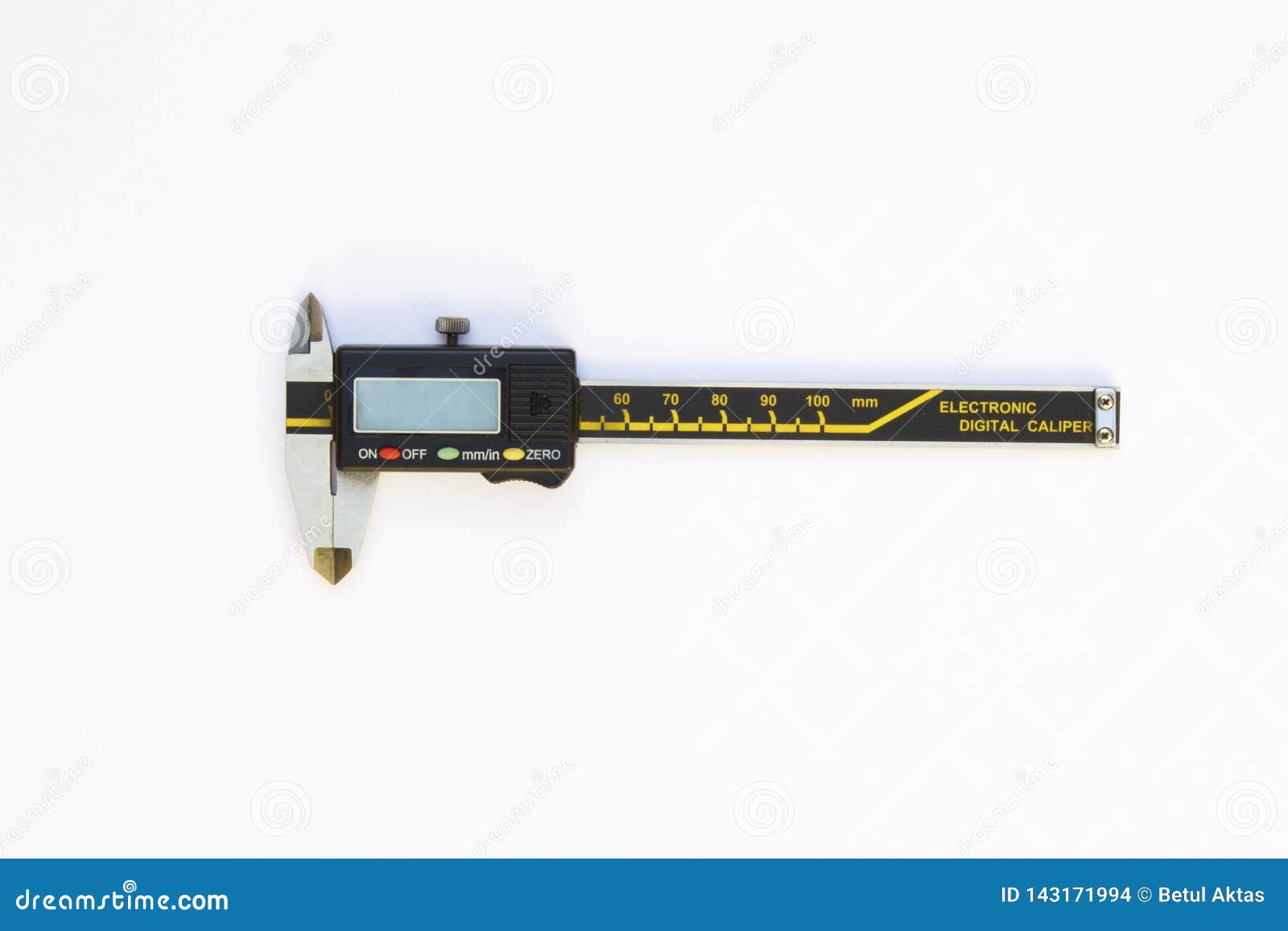 Steel Ruler Isolated White Background Top View Stock Photo ...