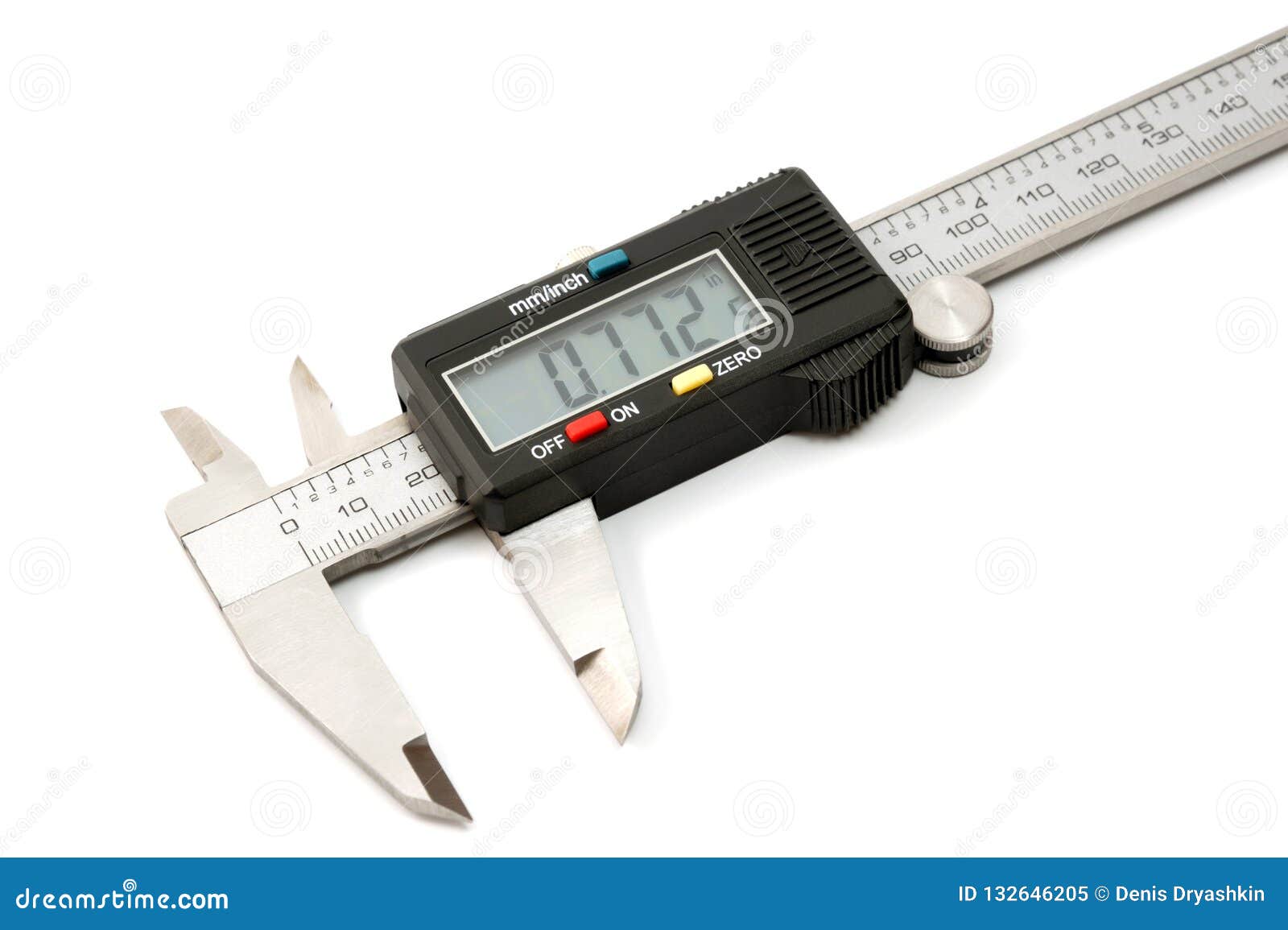 Electronic digital caliper stock image. Image of electronics - 132646205