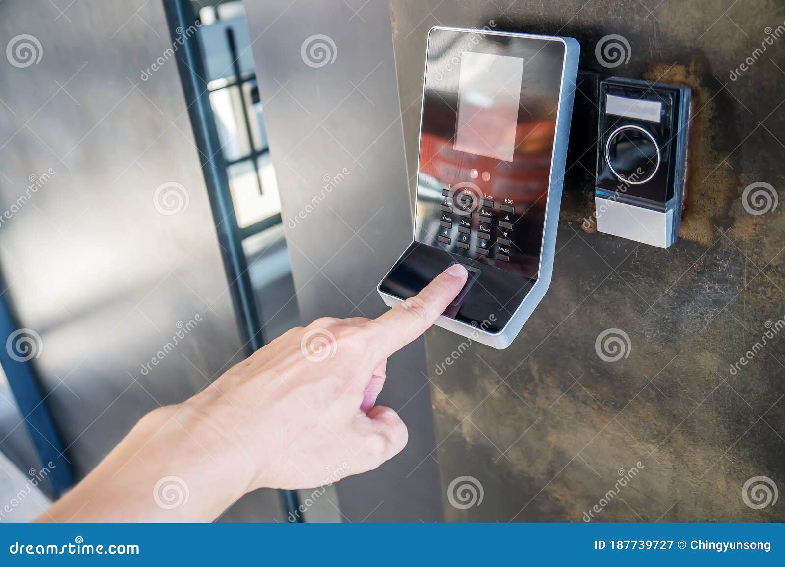 Electronic Digital Door in Officer Scan Finger Print for Enter Security ...