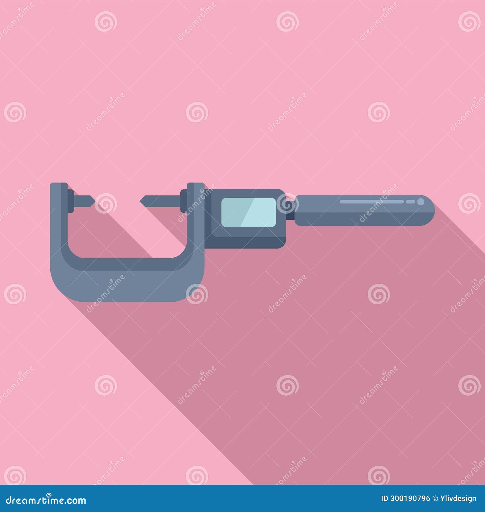 Electronic Digital Micrometer Icon Flat Vector. Metal Exact Stock ...
