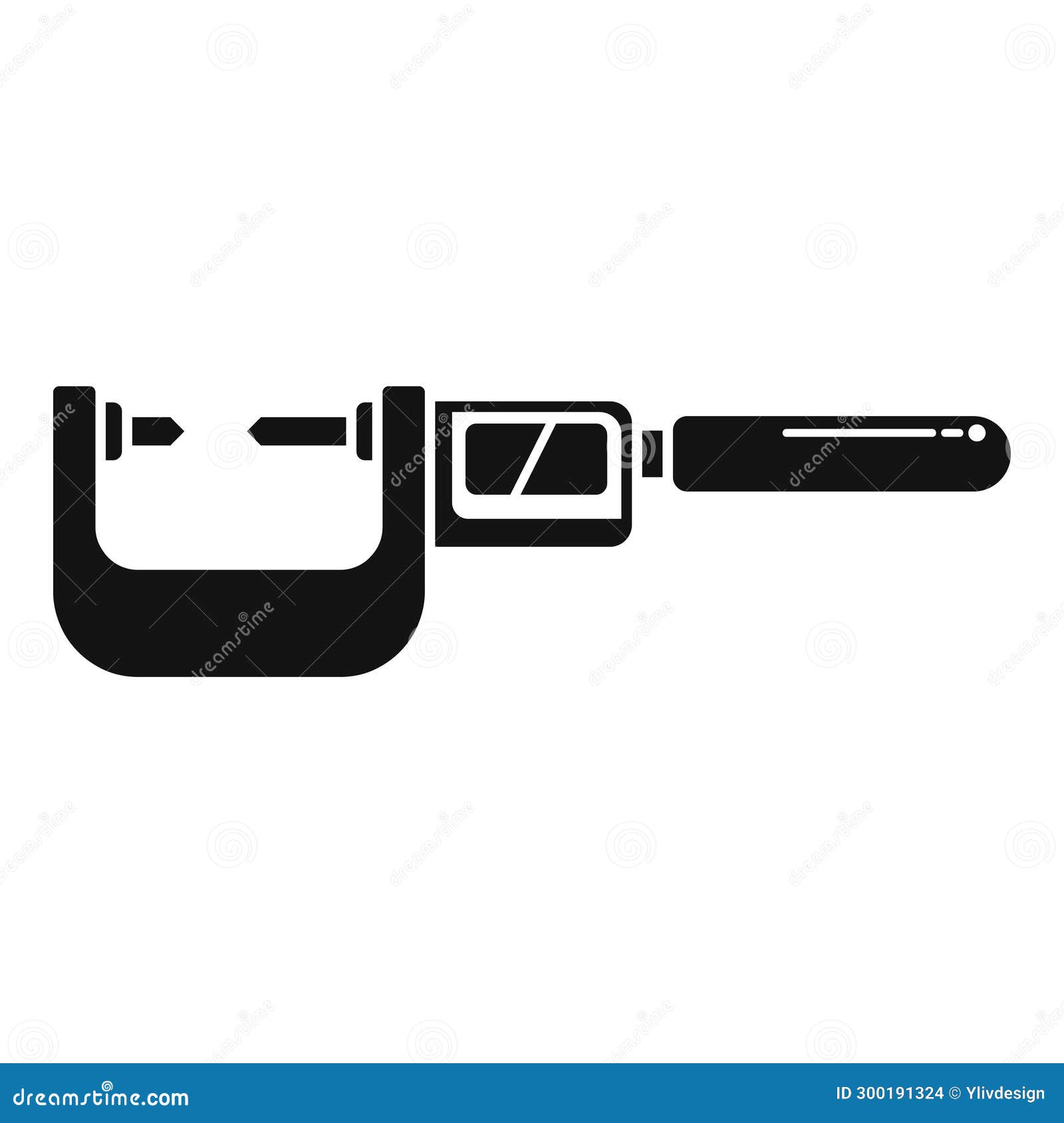 Electronic Digital Micrometer Icon Simple Vector. Metal Exact Stock ...