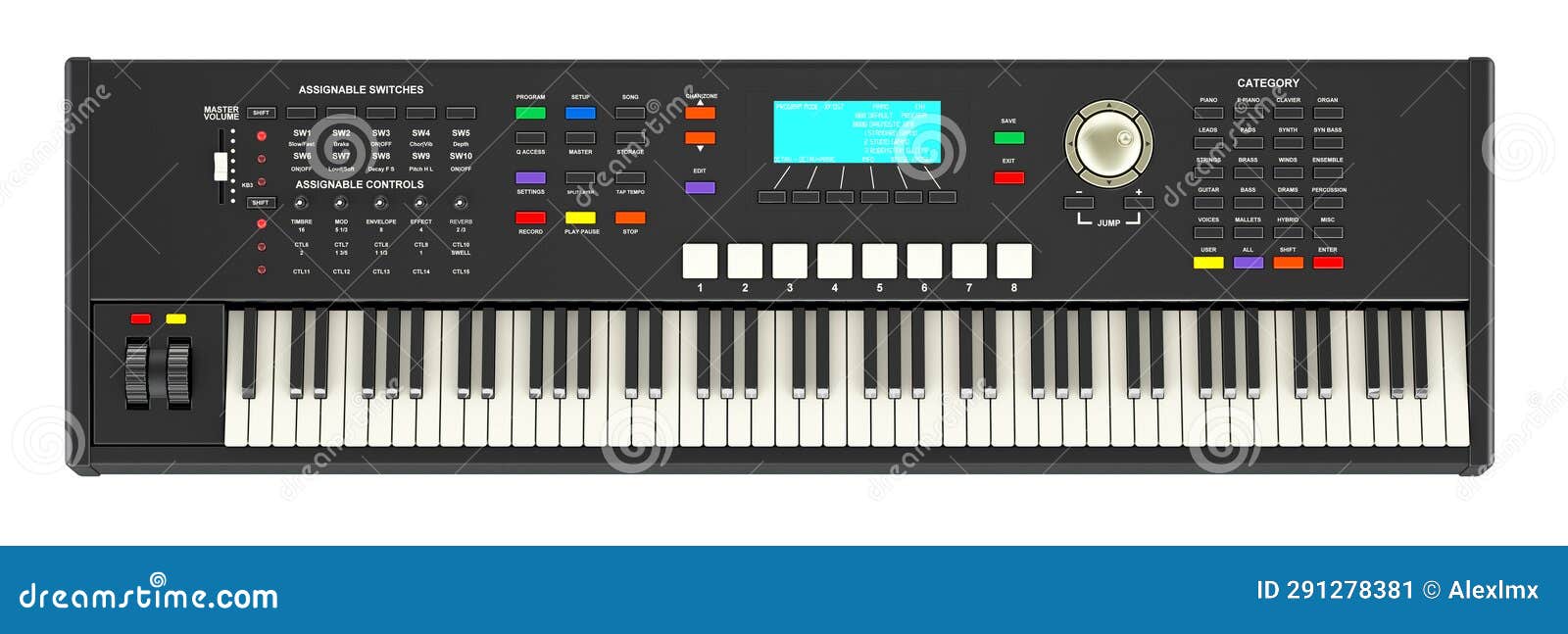 Keyboard Synthesizer Icon Cartoon Vector. Acid Dj | CartoonDealer.com ...