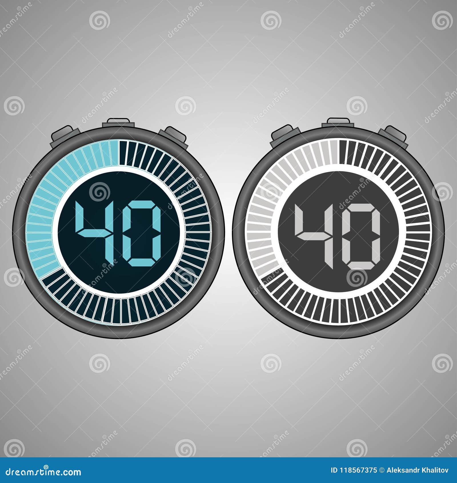 Electronic Digital Stopwatch 40 Seconds Stock Illustration ... Electronic Digital Stopwatch 40 Seconds Stock Illustration ...