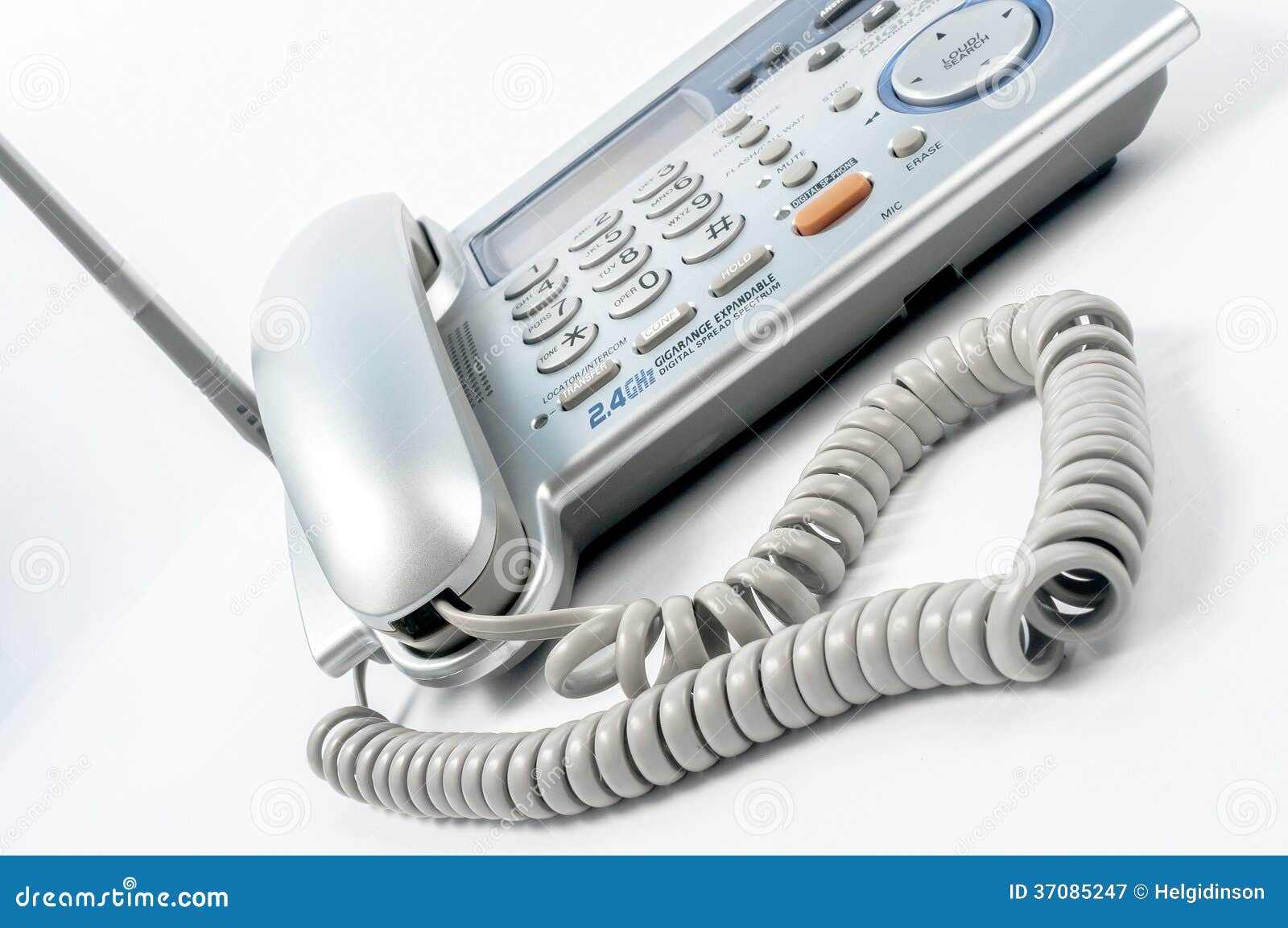 Electronic Digital Telephone Stock Image - Image of discussion, cord ...