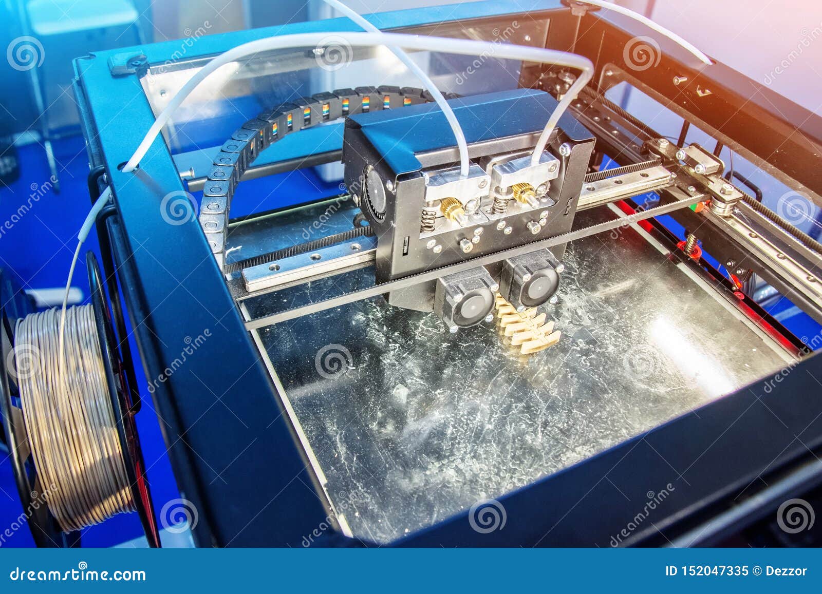Electronic Dimensional Plastic Printer during Work in Laboratory, 3D ...