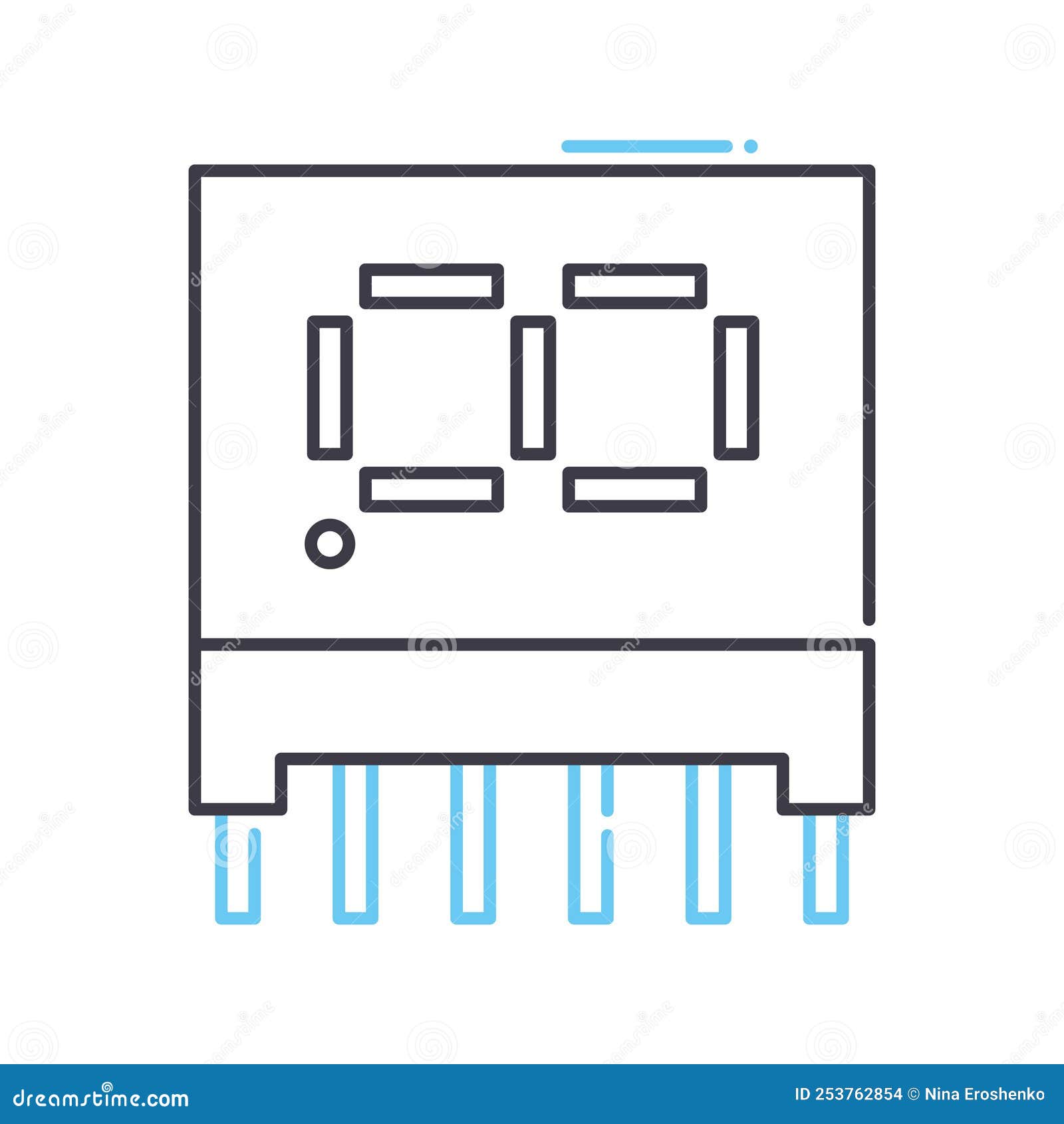Electronic Display Device Line Icon, Outline Symbol, Vector ...