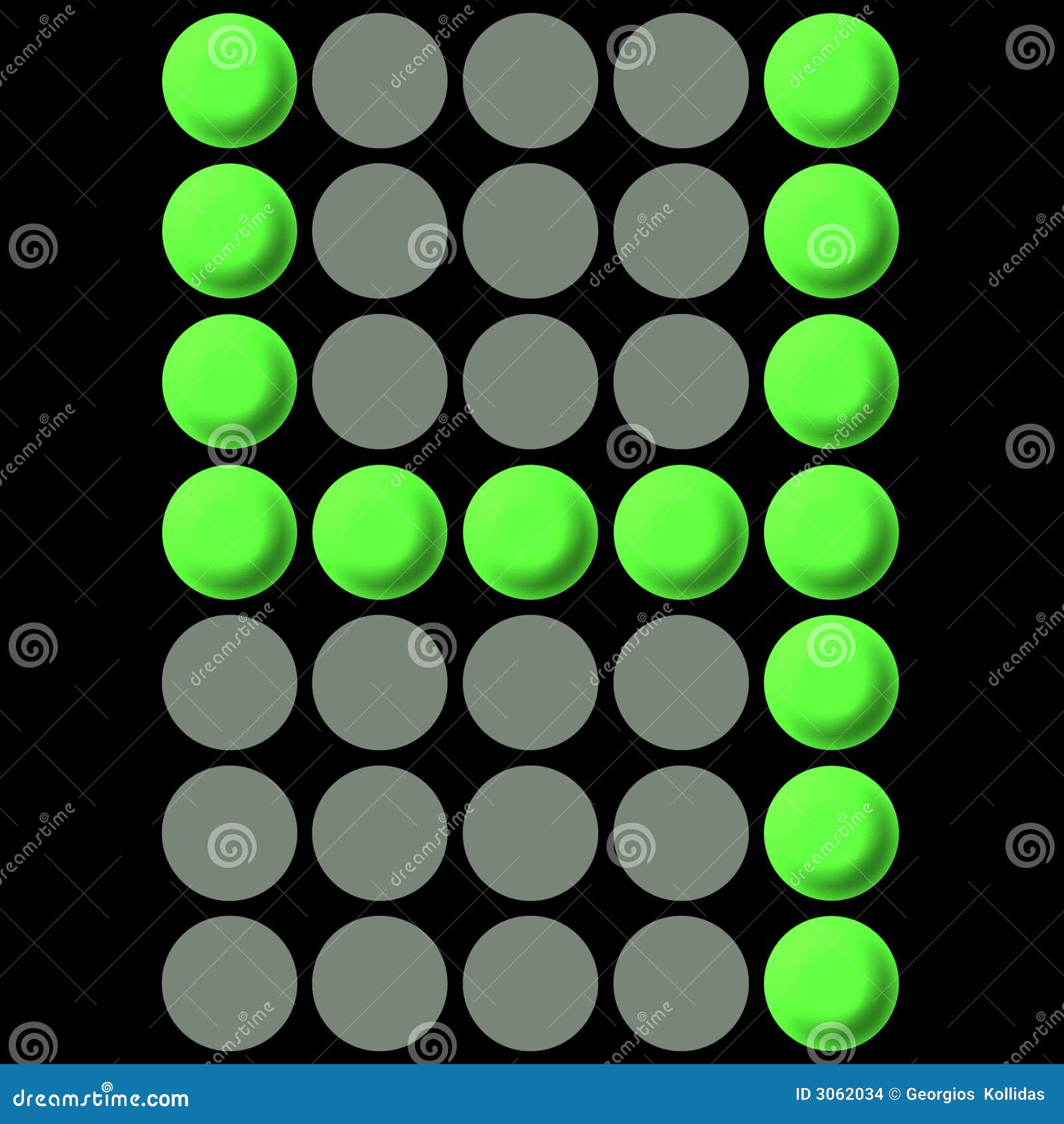 Electronic Display With Cells And Numbers. Animation. Infinite Number ...
