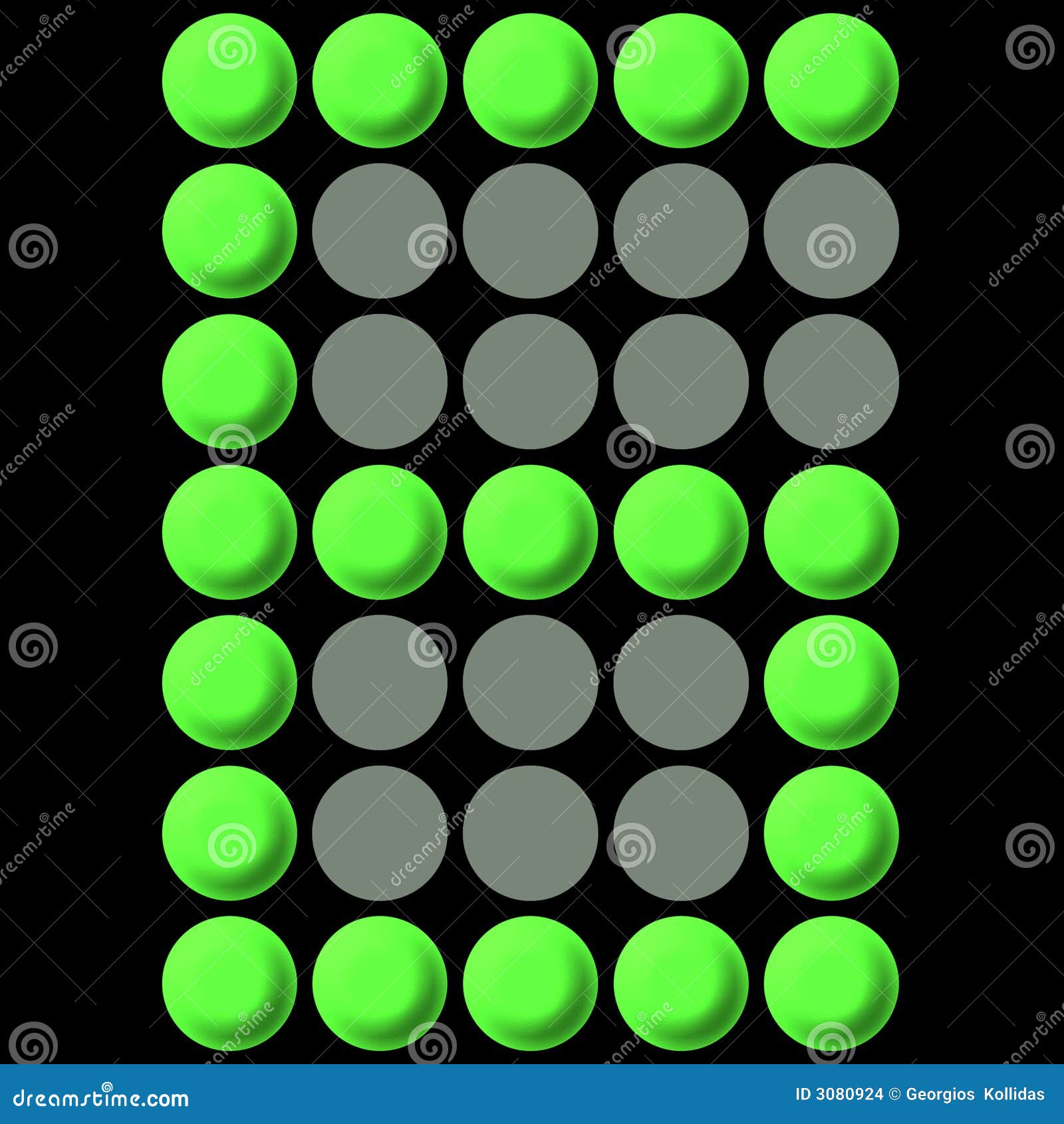 Electronic Display Number 6 Stock Illustration - Illustration of figure ...