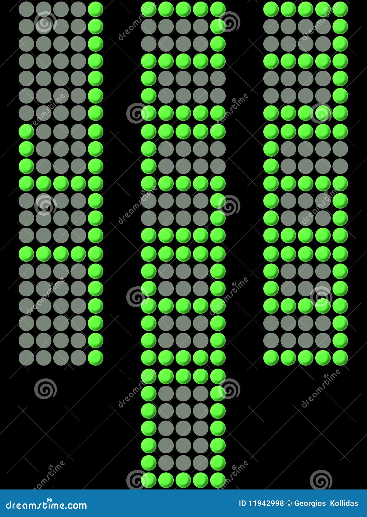 Electronic Display With Cells And Numbers. Animation. Infinite Number ...