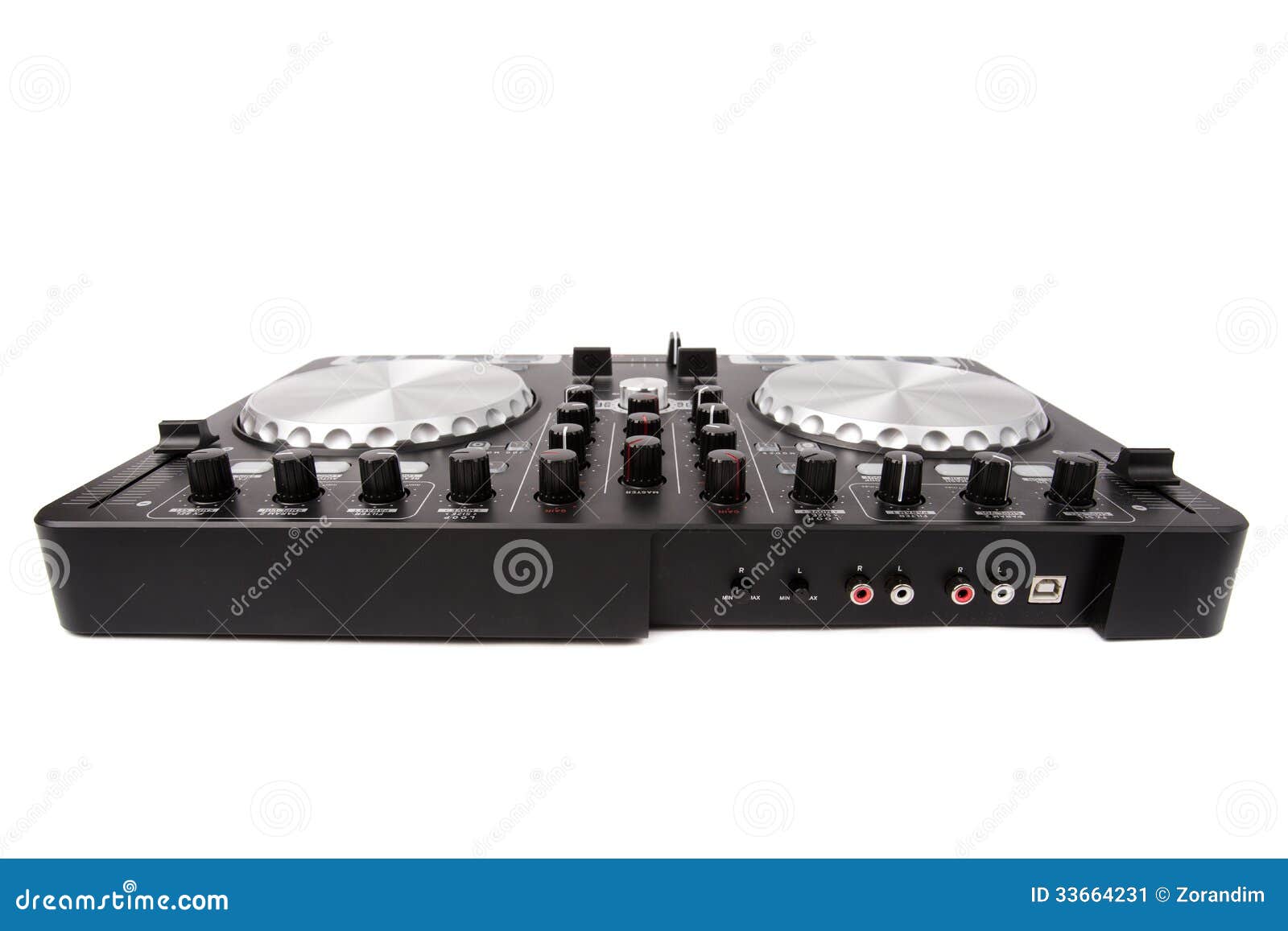 Electronic DJ Mixer Close Up Stock Image - Image of party, musician ...