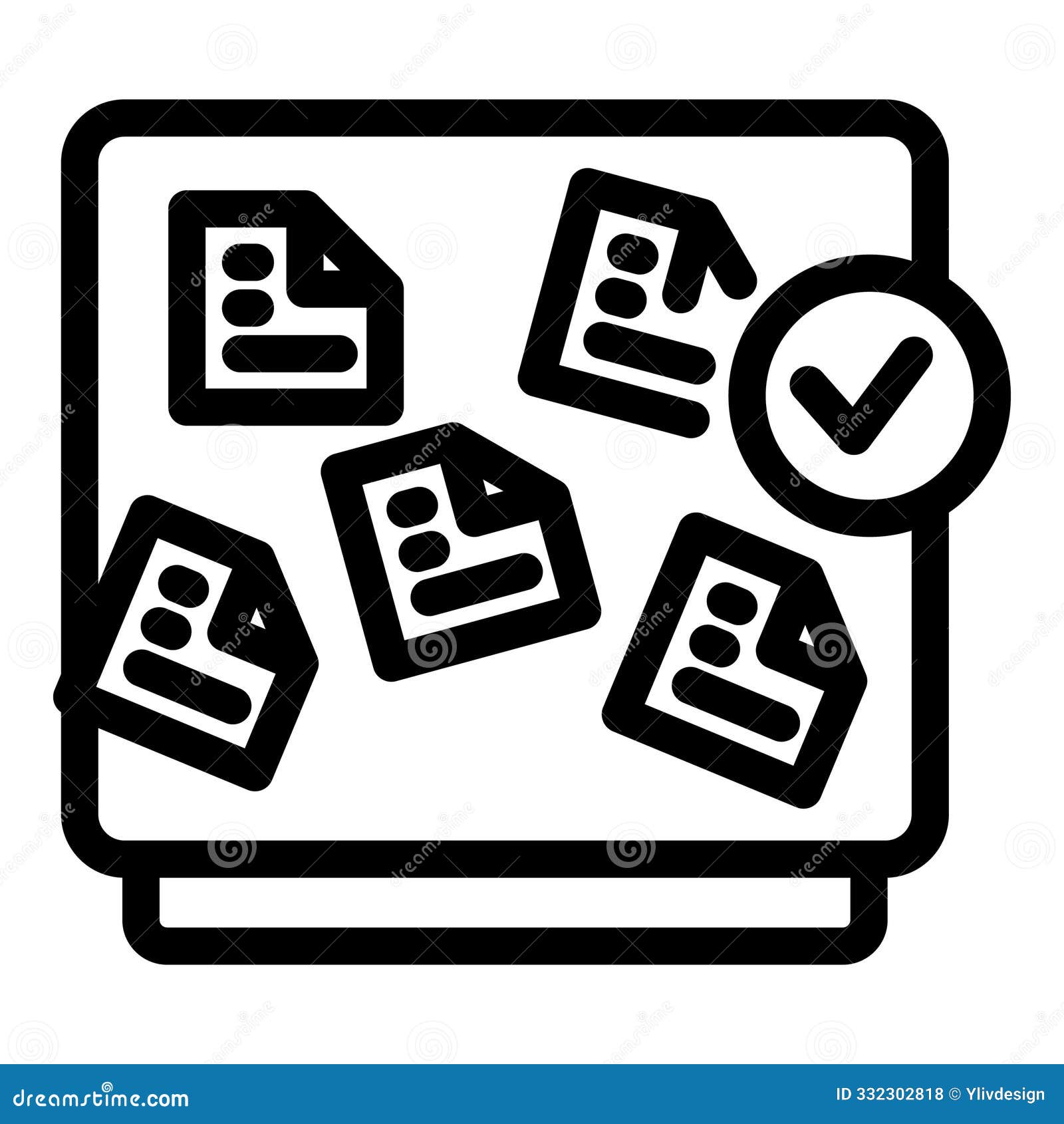 Electronic Document Management System Validating Documents Icon Stock ...