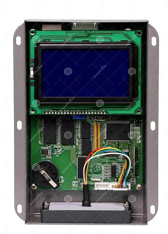 Electronic Door Access System with LCD Screen. Stock Photo - Image of ...