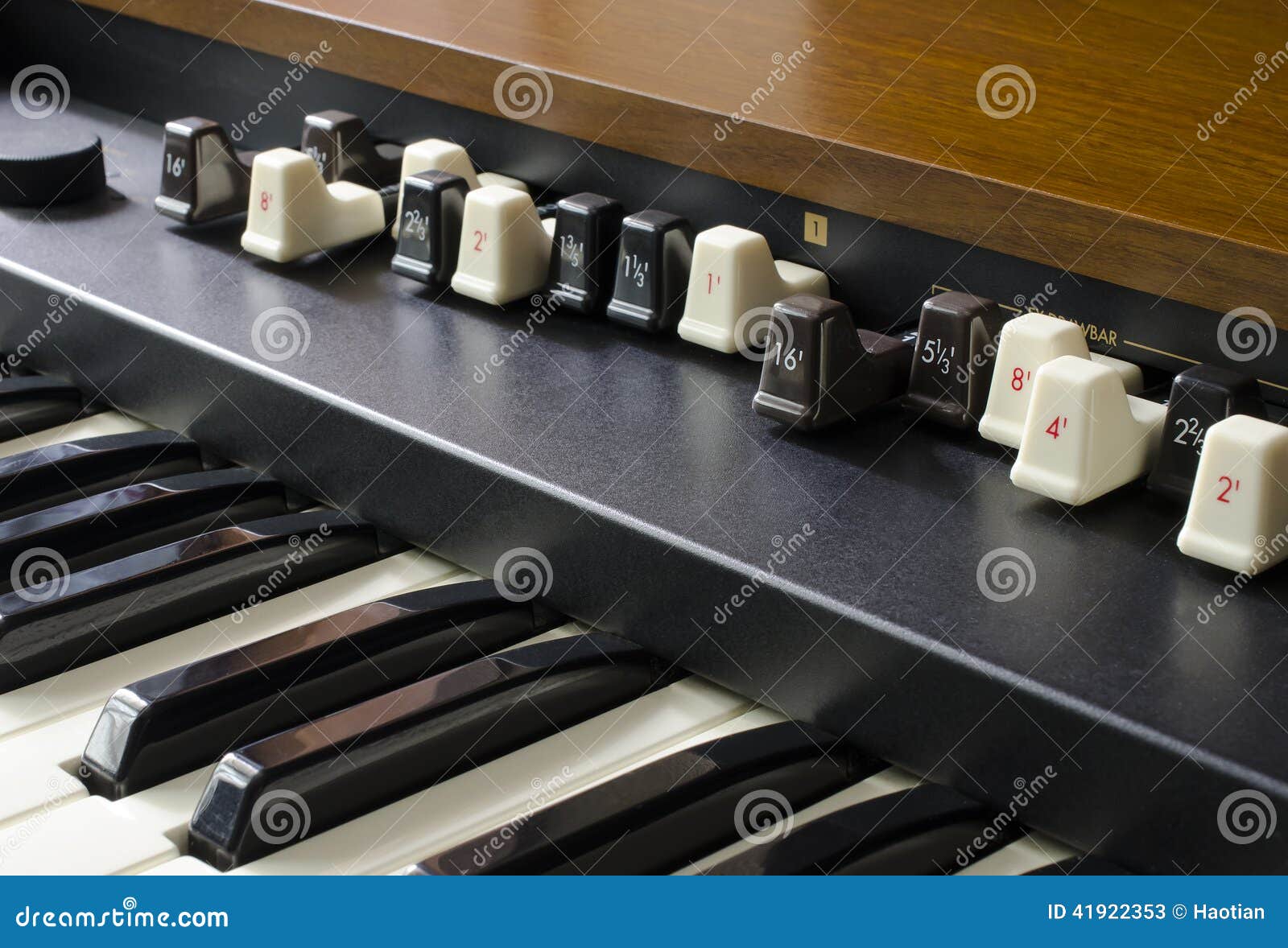 Electronic Drawbar Organ stock image. Image of keyboard - 41922353
