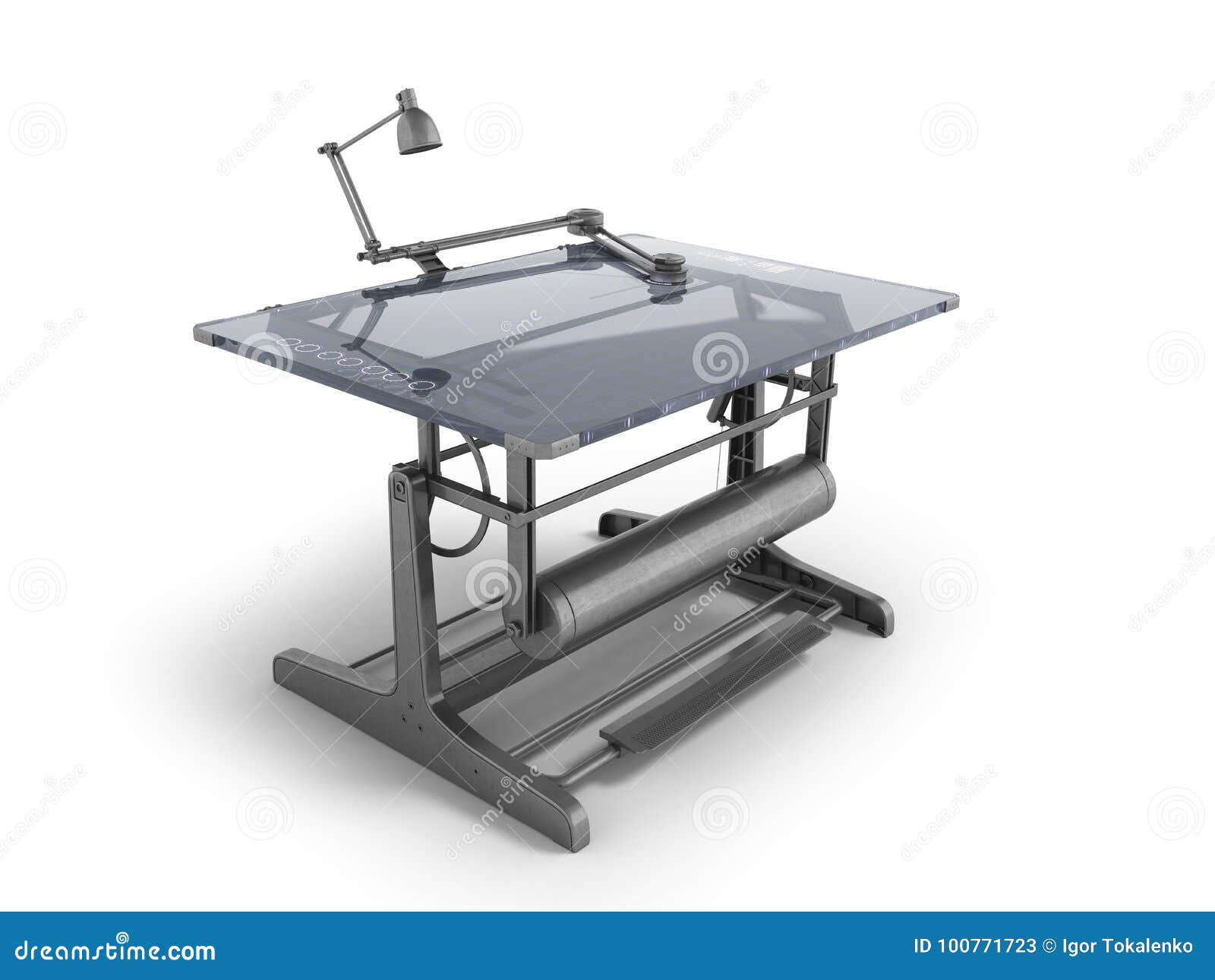 Electronic Drawing Table for Drawing with Regulators 3d Rendering on a ...