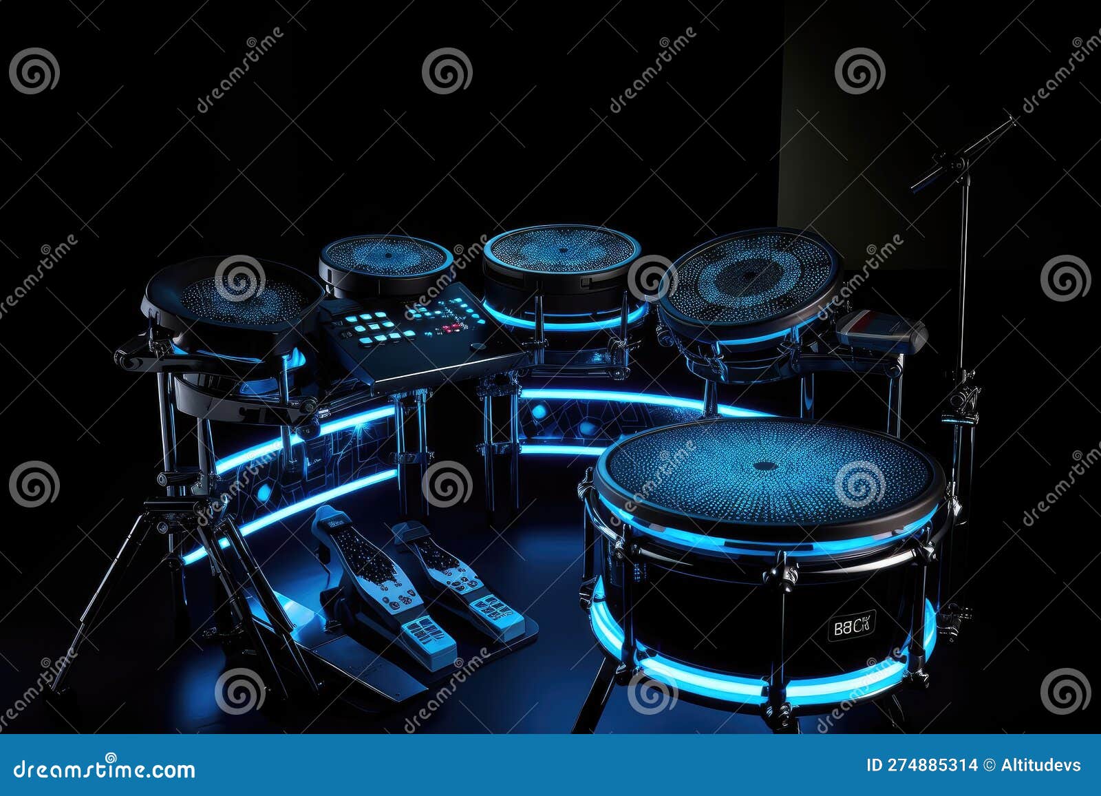 Electronic Drumset with Customizable Pads and Light Show for the ...
