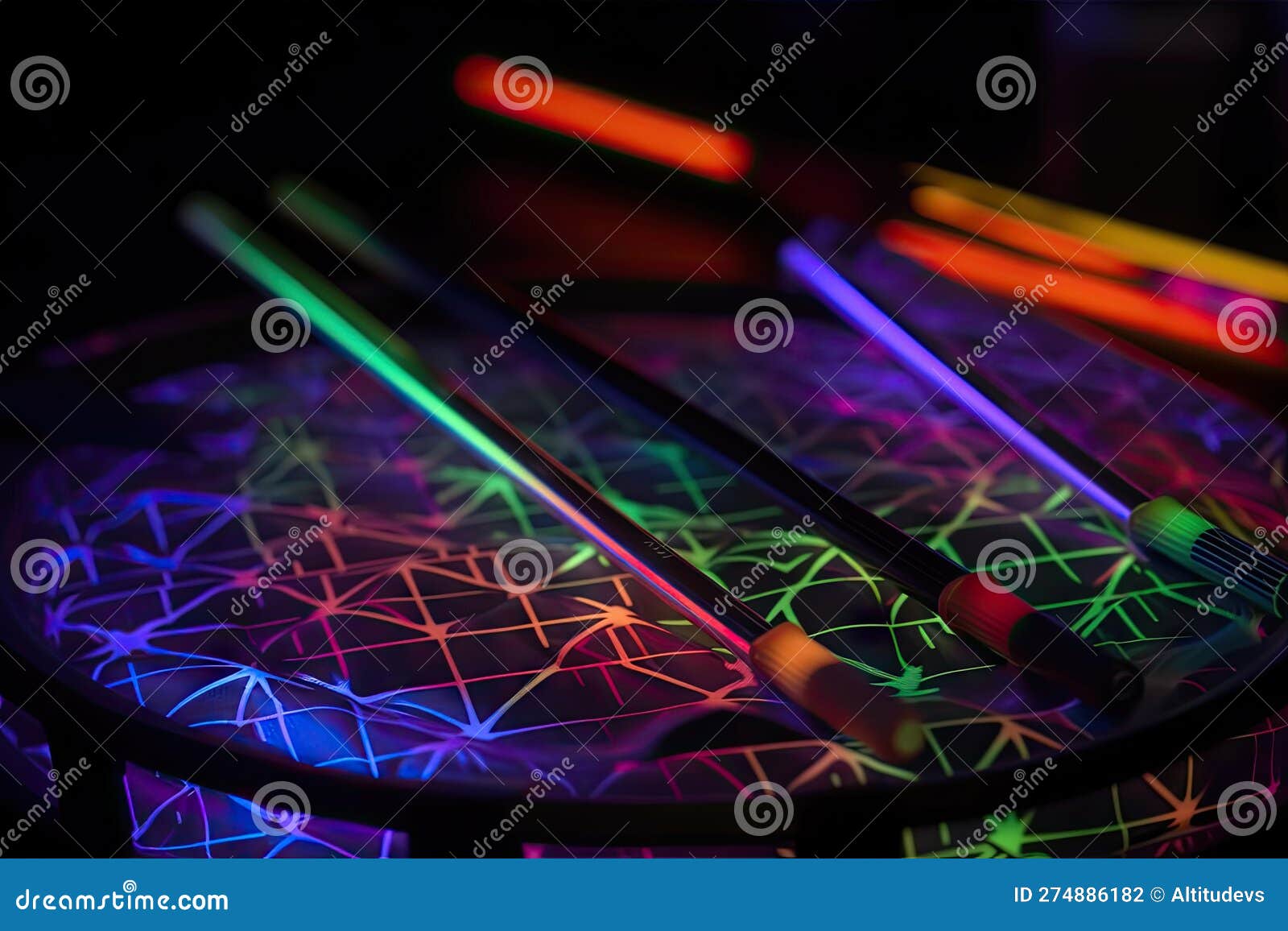 Electronic Drumsticks with Rgb Lights, Creating Colorful and Hypnotic ...