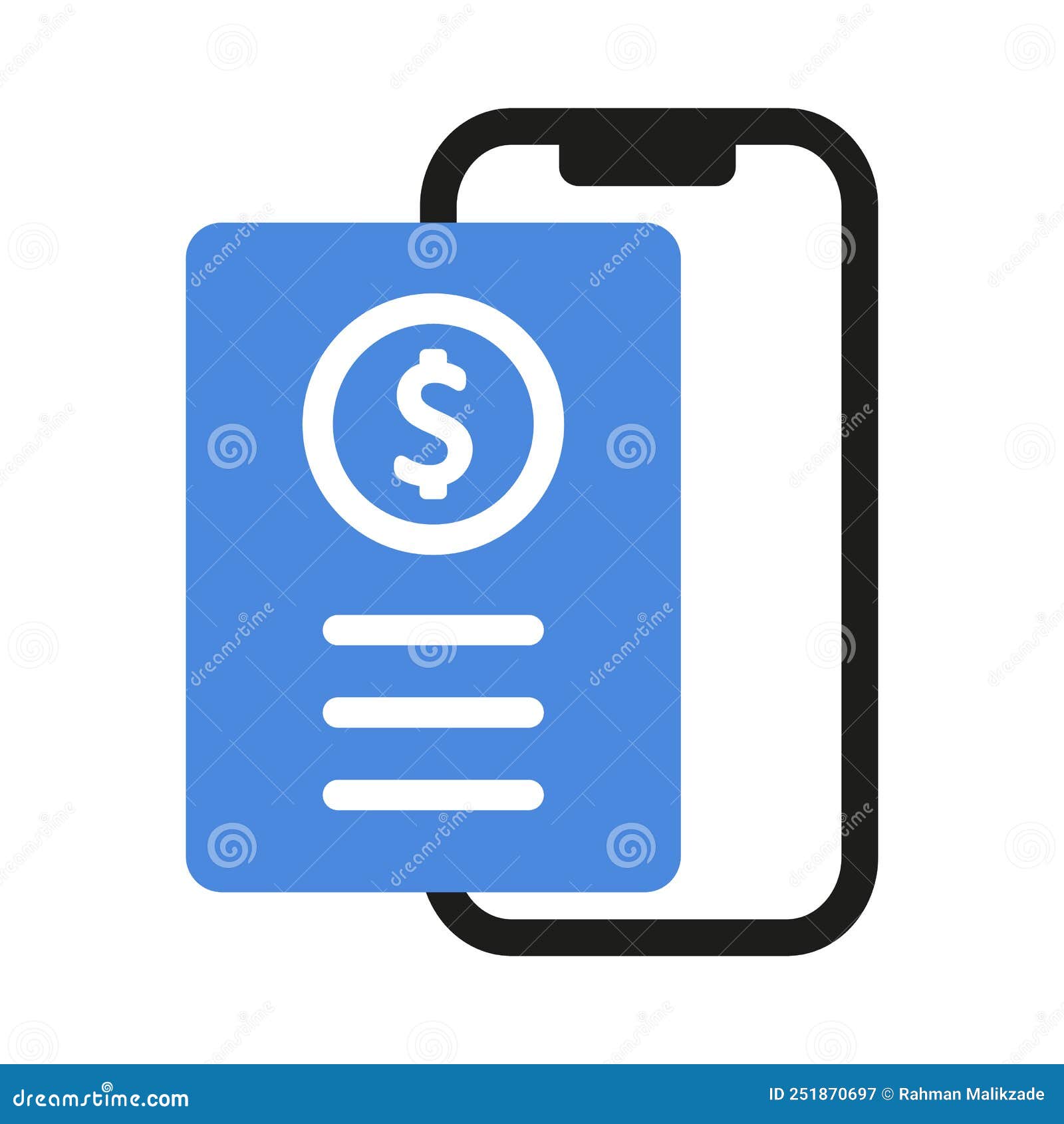 Electronic E-Invoice, Online Shopping or E-commerce. Electronic Bill ...