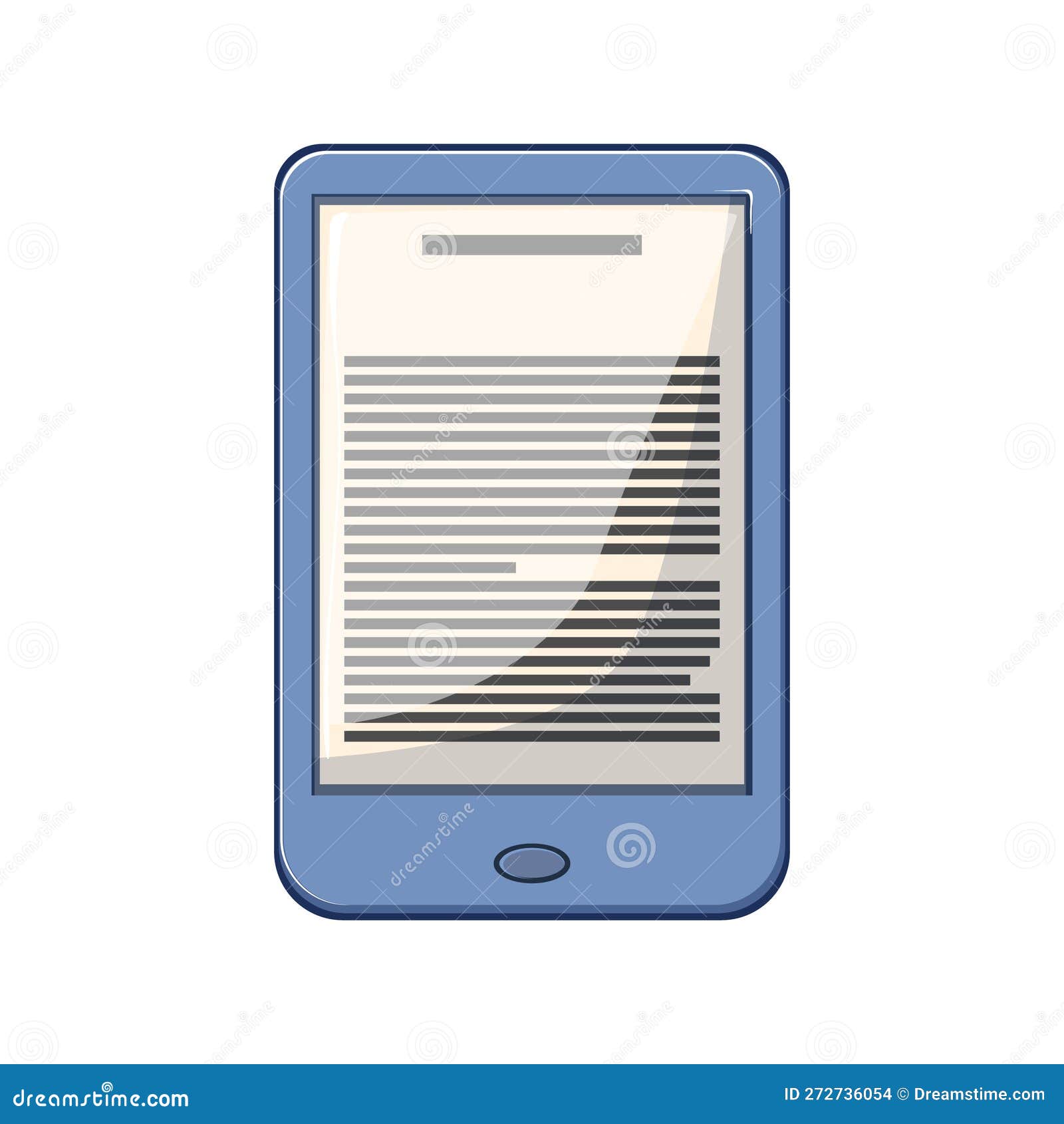 Electronic Ebook Reader Cartoon Vector Illustration Stock Vector ...