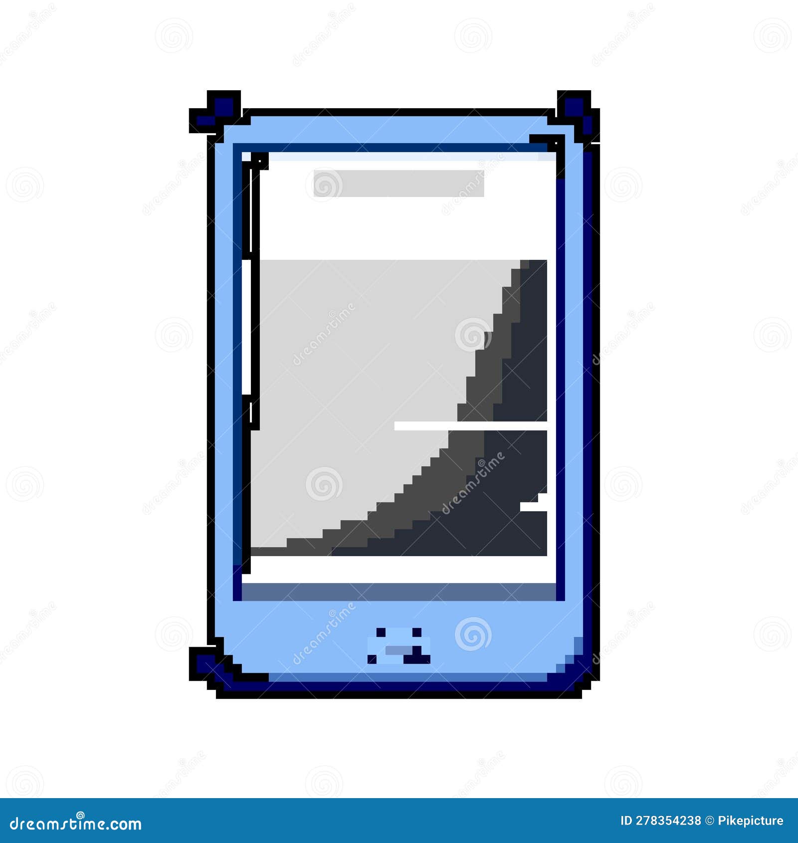 Electronic Ebook Reader Game Pixel Art Vector Illustration Stock Vector ...