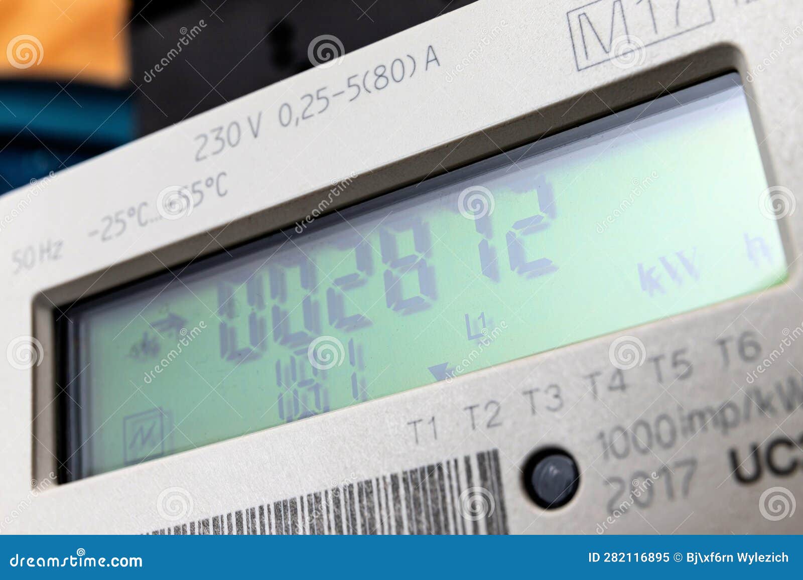 Electronic electric meter stock image. Image of utilities - 282116895