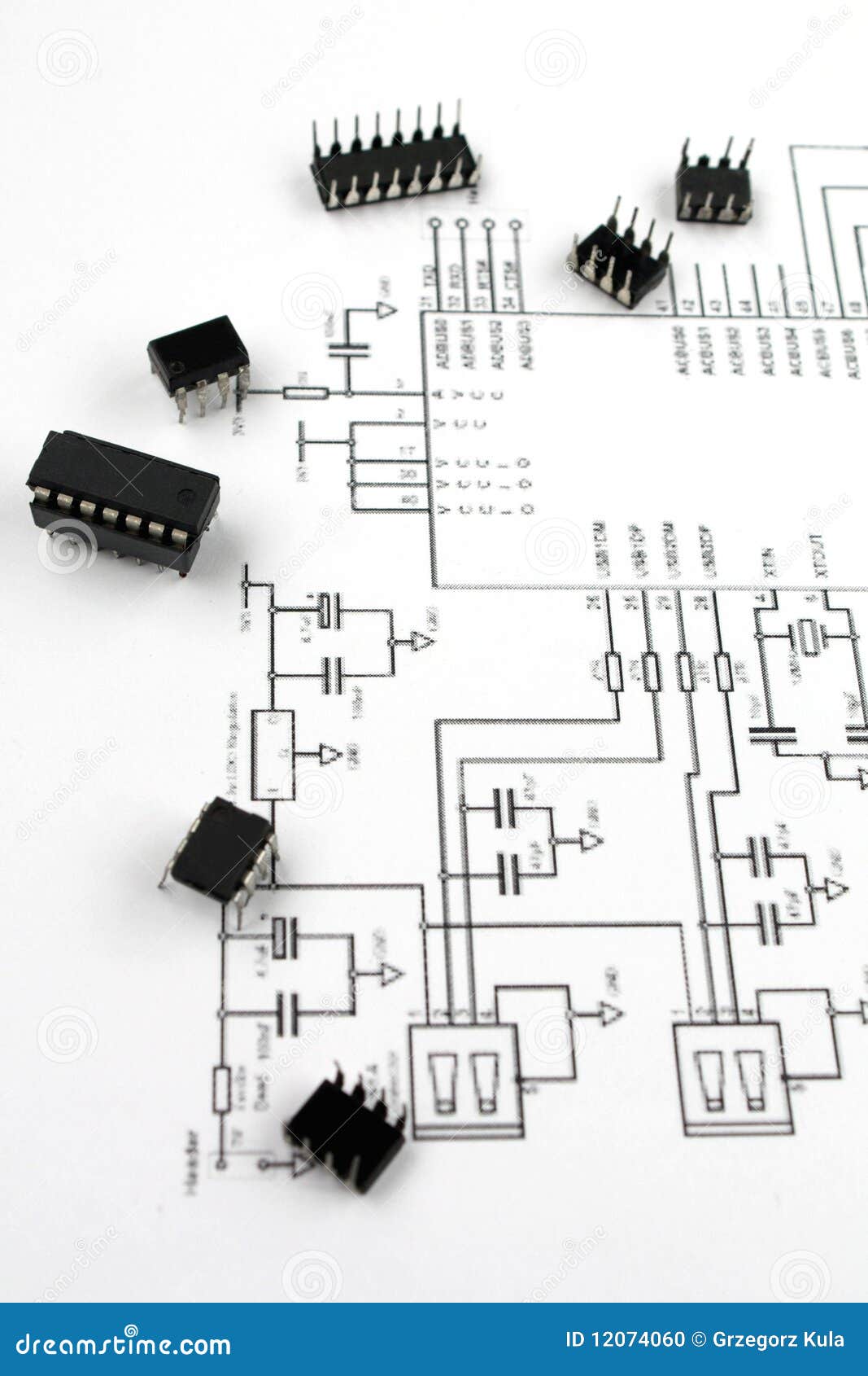 Electronic elements stock photo. Image of development - 12074060