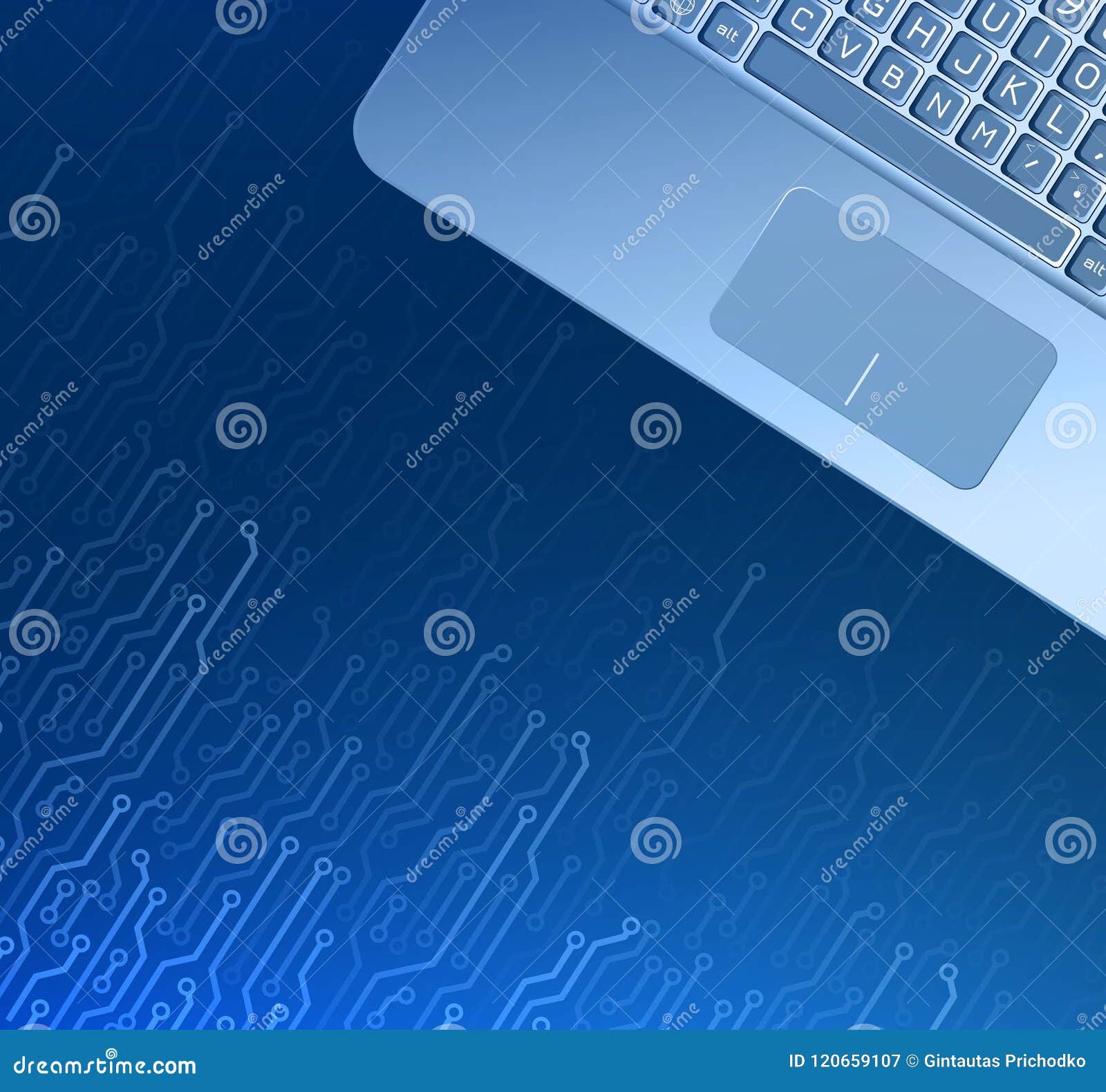 Electronic Elements and Computer Stock Vector - Illustration of ...