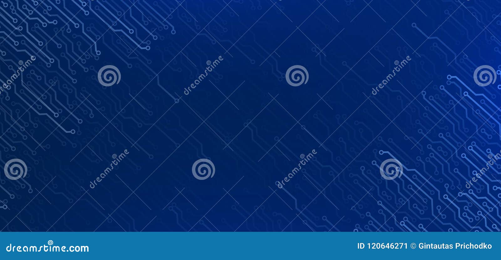 Electronic Elements on Dark Blue Background Stock Vector - Illustration ...