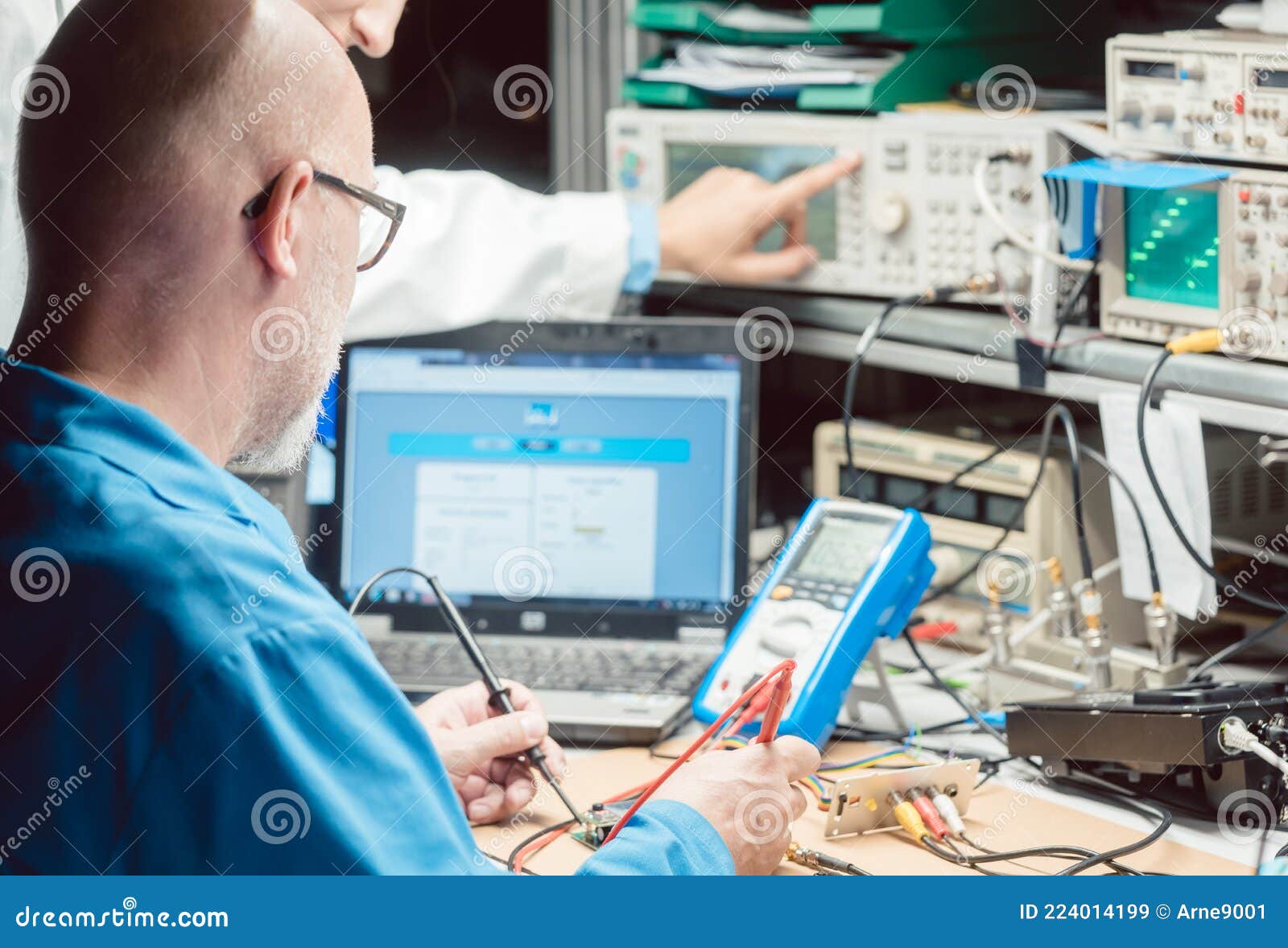 Electronic Engineer Designing and Developing a Hardware Product Stock ...