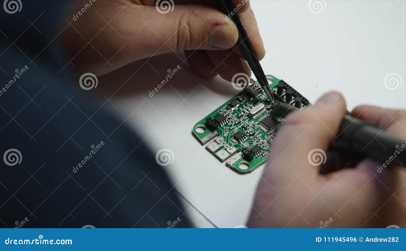 Electronic Engineer Soldering Circuit Perfboard Stock Footage - Video ...
