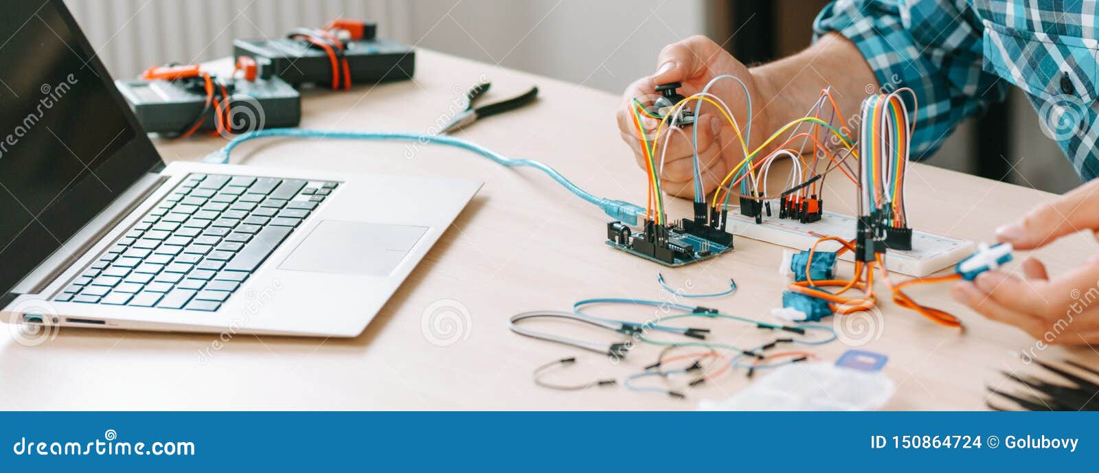 Electronic Engineering Experiment Technician Test Stock Photo - Image ...