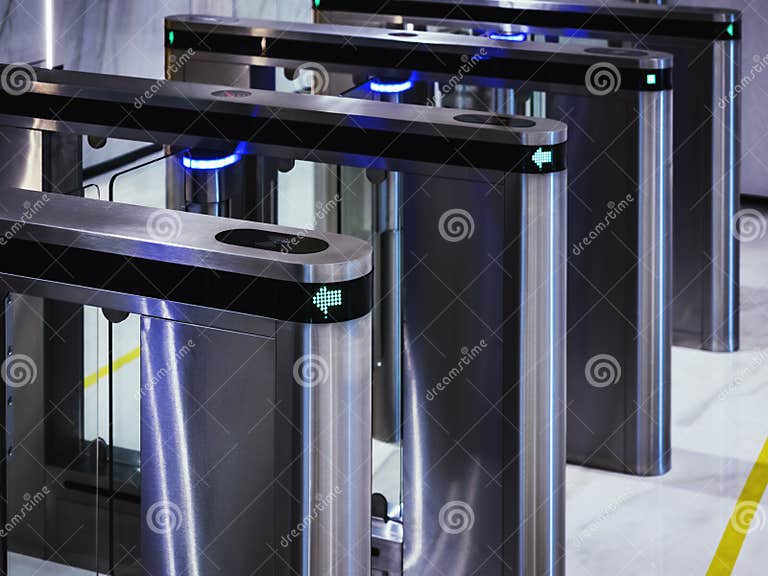 Electronic Entrance Gate Card Access Building Security System Stock ...