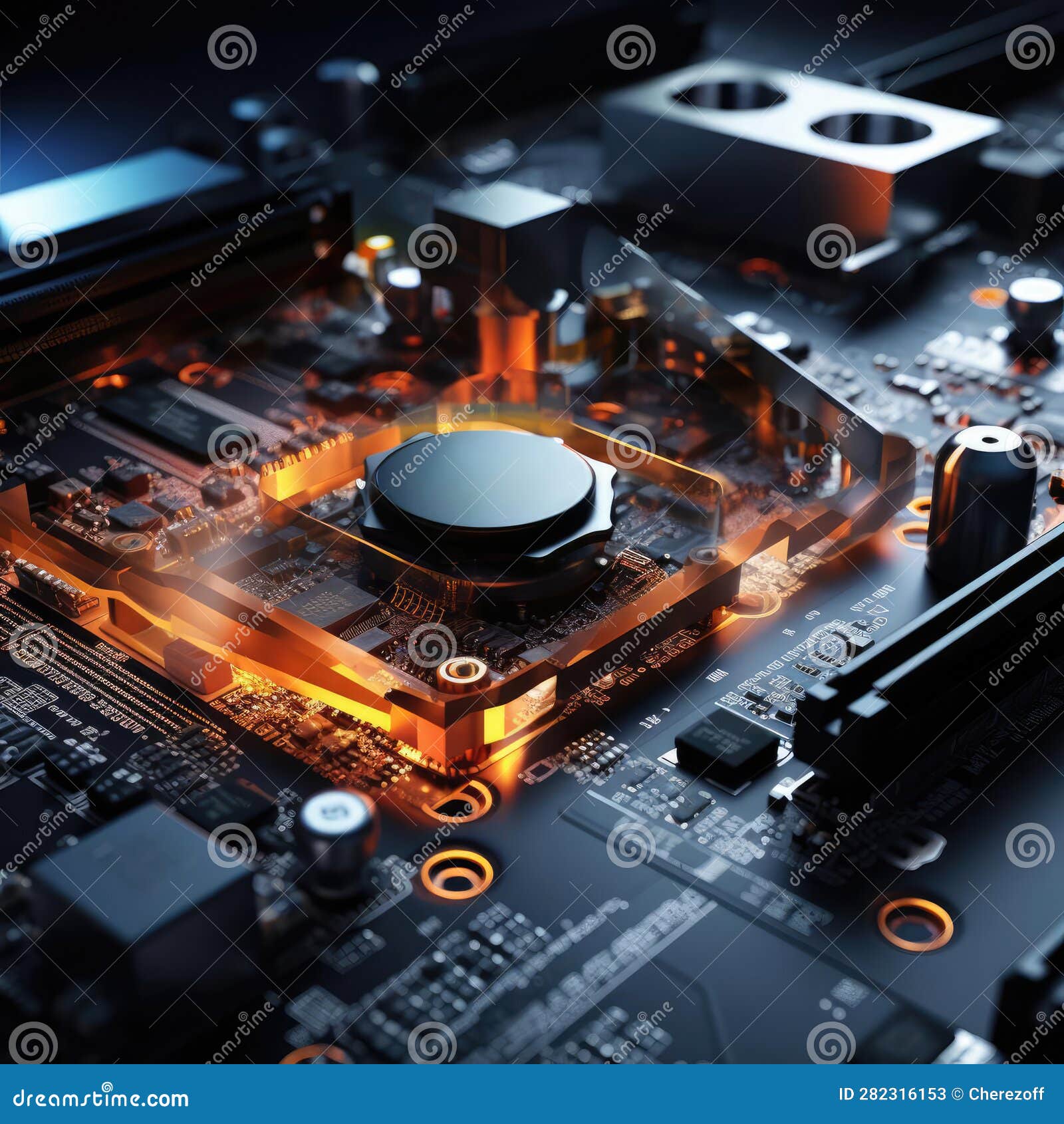 Electronic Equipment of the Future Stock Illustration - Illustration of ...