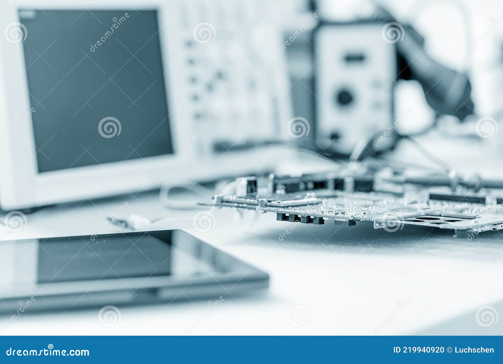 Electronic Equipment Repair Laboratory Stock Photo - Image of component ...