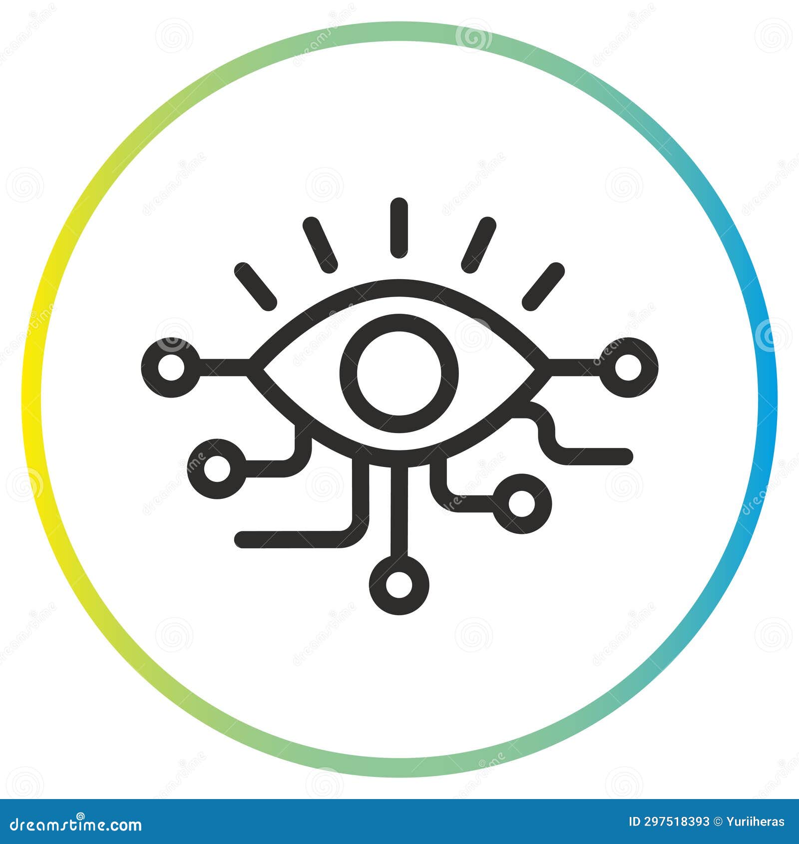 Electronic Eye Icon, Bionic Eyes Concept, Digital Vision Stock Vector ...