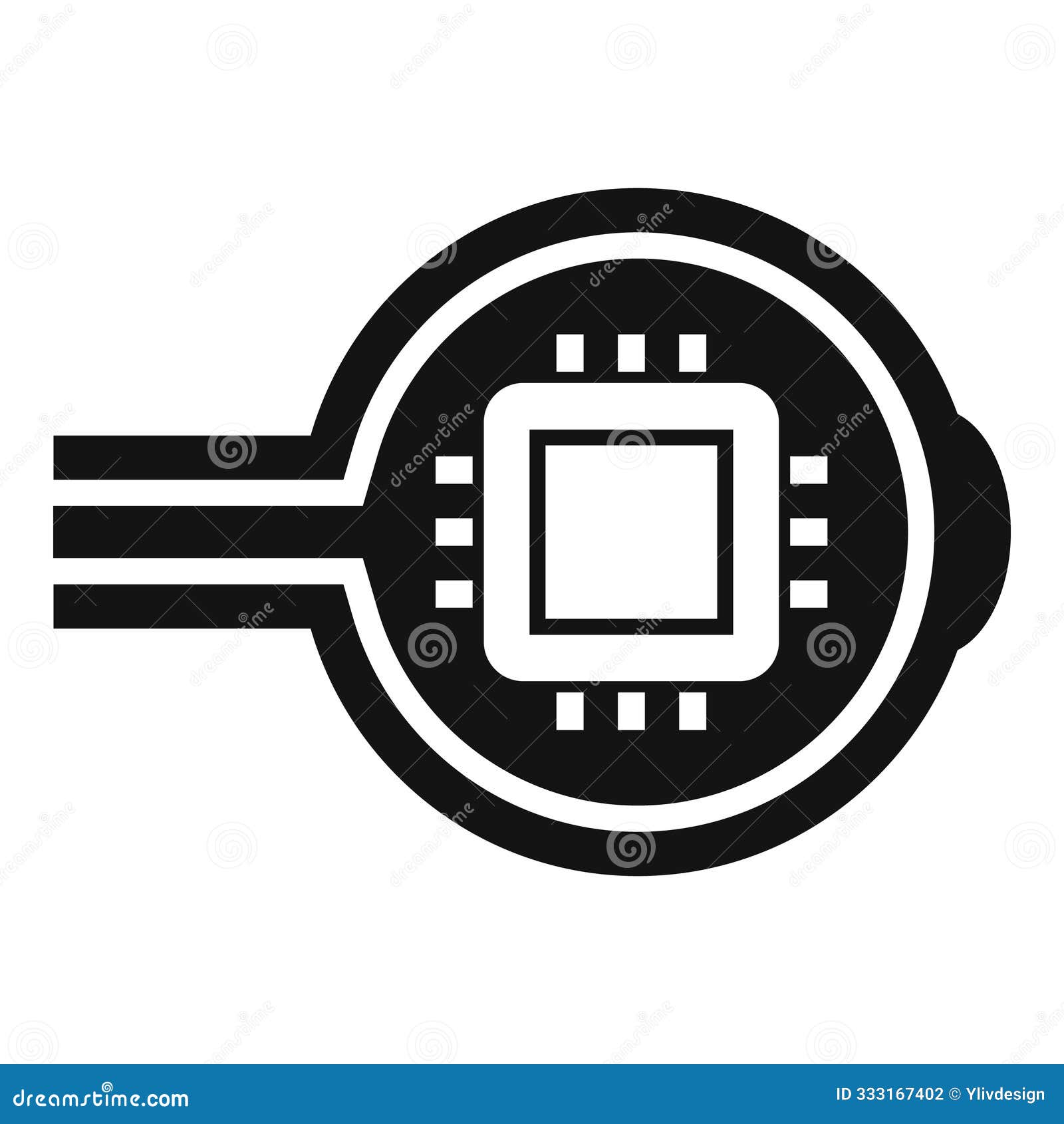 Electronic Eye with Microchip is Scanning and Processing Data Stock ...