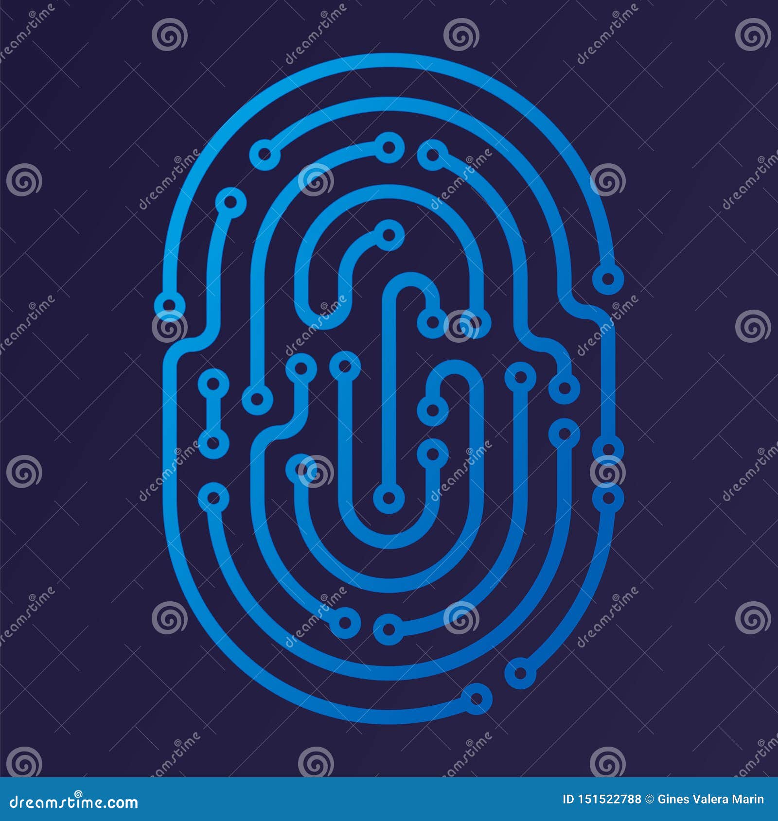 Fingerprint Icon Set, Finger Print Identity Symbol, Thumbprint Sign ...