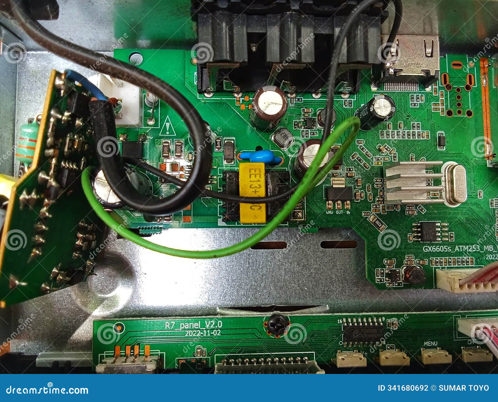 An Electronic Firmware, Close Up Stock Illustration - Illustration of ...